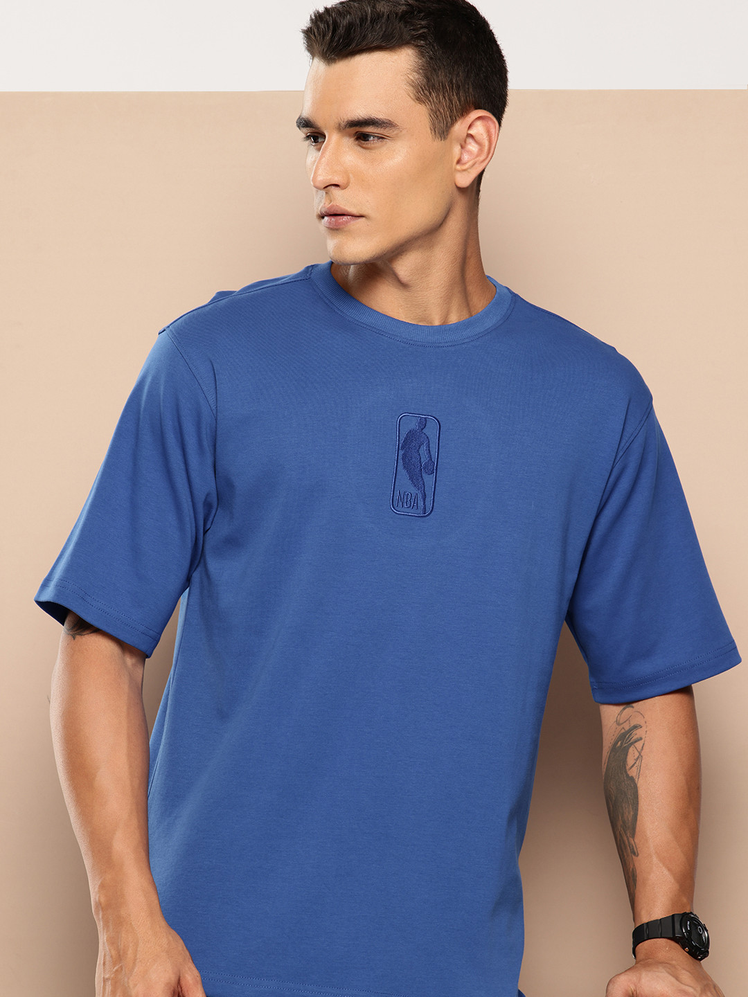 Buy NBA Embroidered Pure Cotton Oversized T Shirt - Tshirts for Men ...