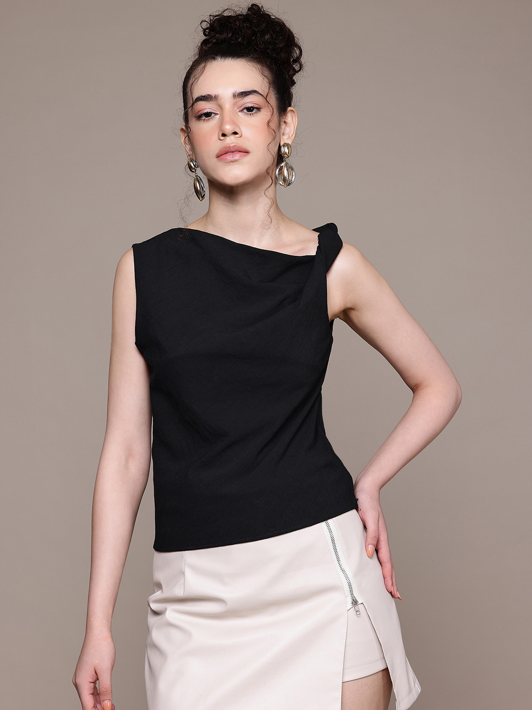 Buy MANGO Twisted Detail Sleeveless Top - Tops for Women 34855771 | Myntra