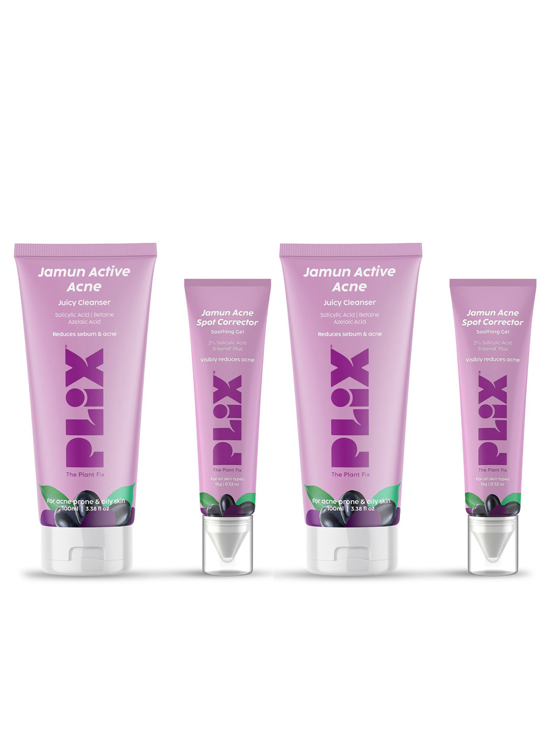 Buy PLIX THE PLANT FIX Jamun Acne Control Combo With Spot Corrector Gel ...