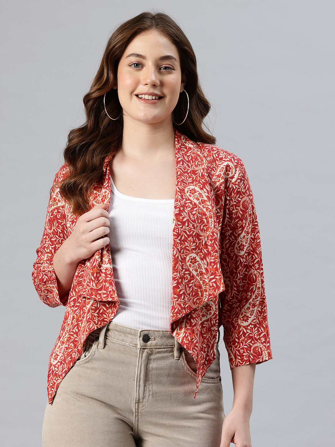 Buy Ayaany Women Printed Crop Ethnic Shrug - Shrug for Women 35037188 ...