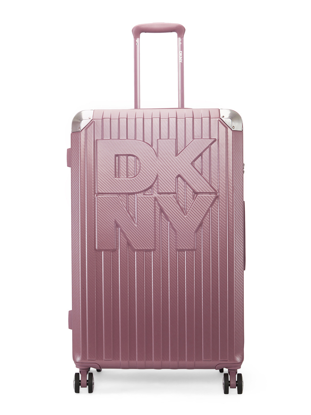 Buy DKNY STACK LOGO Range Metallic Pink Hard 31" Large Luggage ...