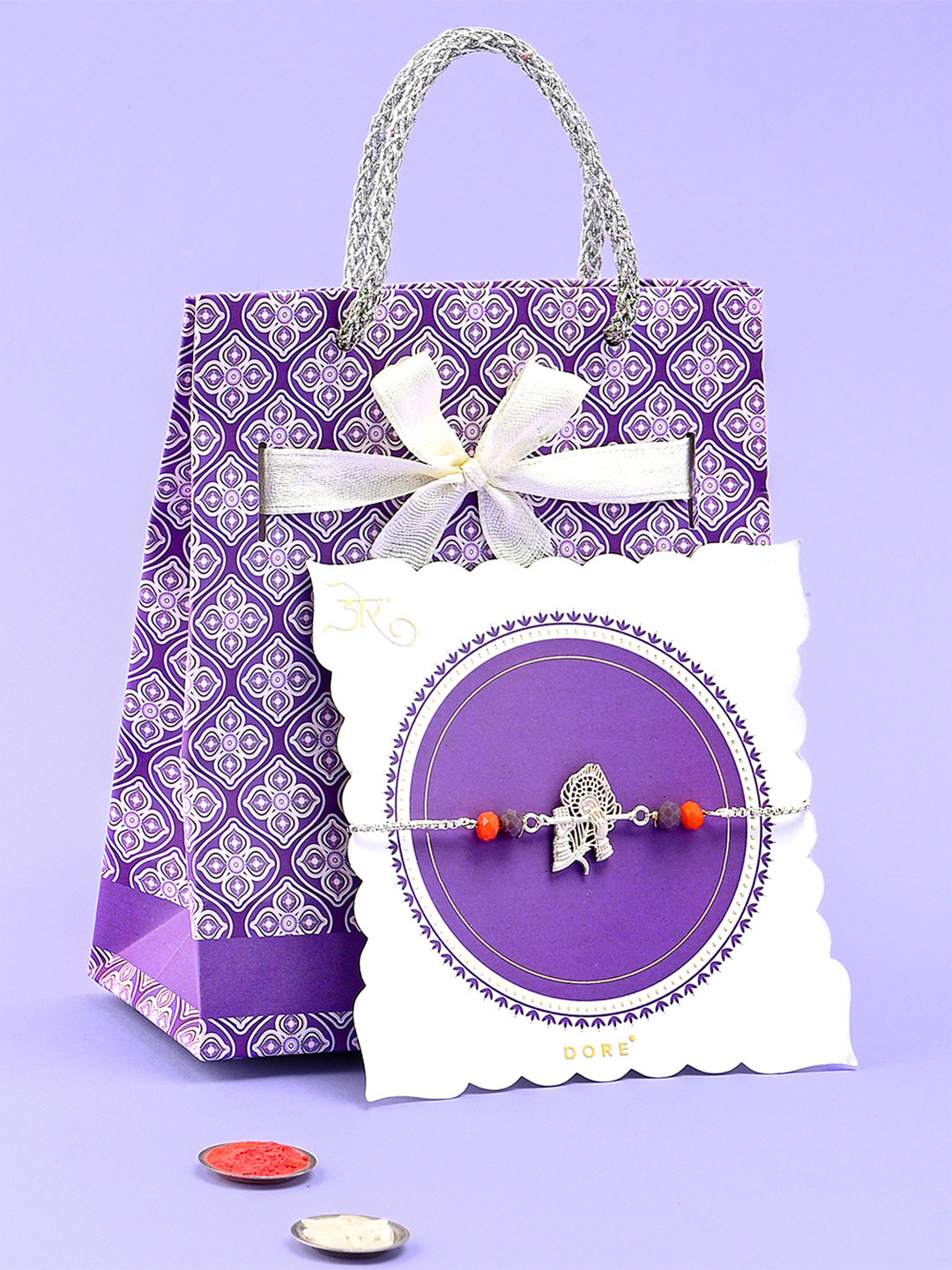 Buy Dore Rakhi With Roli & Rice Gift Set - Rakhi Gift Set for Unisex ...
