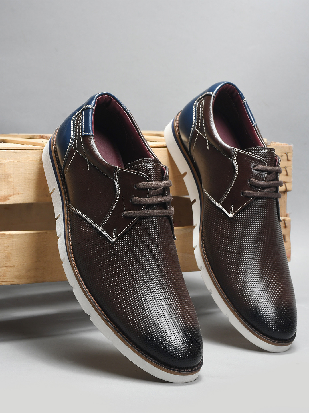 Buy WAVE WALKER WW RUNNER Men Pointed Toe Lace Ups Lightweight Sneakers ...