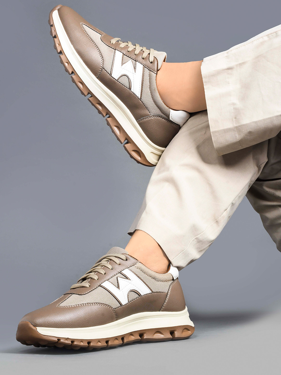 Buy WAVE WALKER Men Lace Ups Round Toe Sneakers - Casual Shoes for Men ...