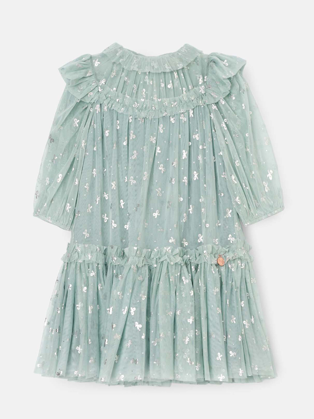 Buy Angel & Rocket Girls Puff Sleeve Fit & Flare Dress - Dresses for ...