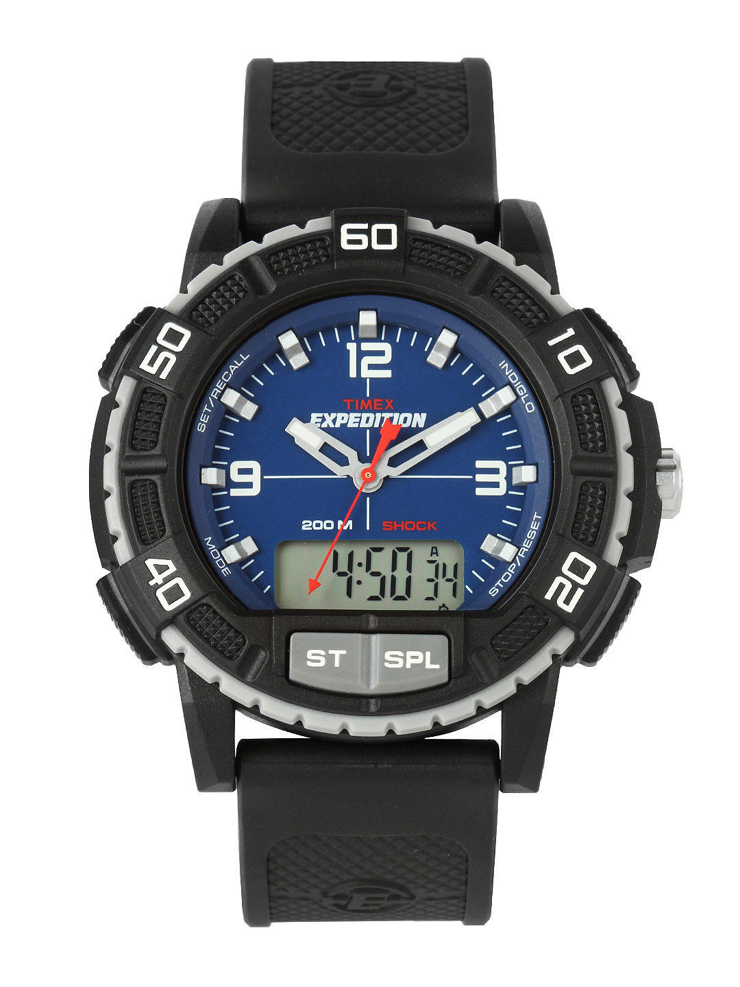 Buy Timex Expedition Men Blue Dial Analogue & Digital Chronograph Watch ...