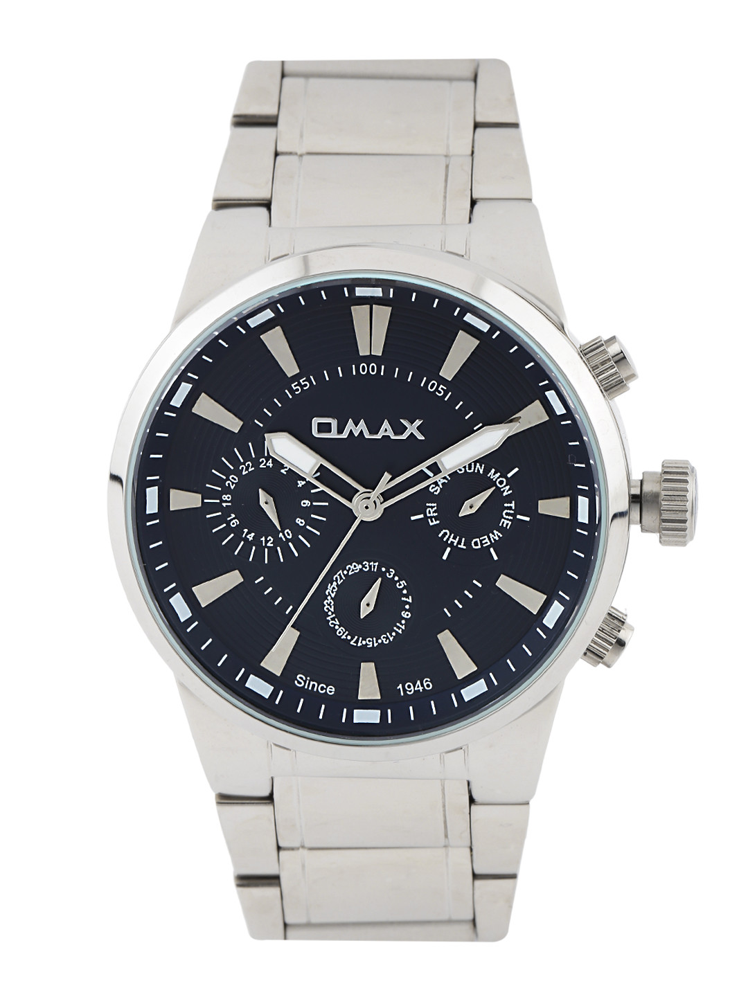 Buy Omax Men Navy Multifunction Dial Watch SS613 PNP - Watches for Men ...