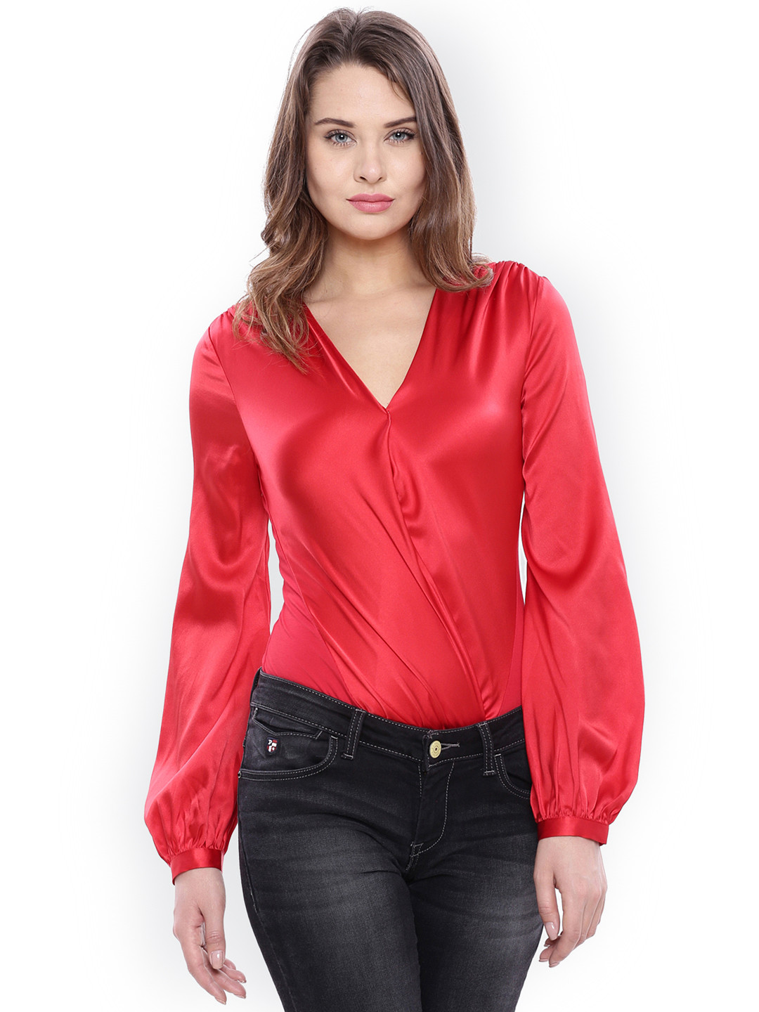 Buy Bebe Women Red Solid Top - Tops for Women 3798457 | Myntra