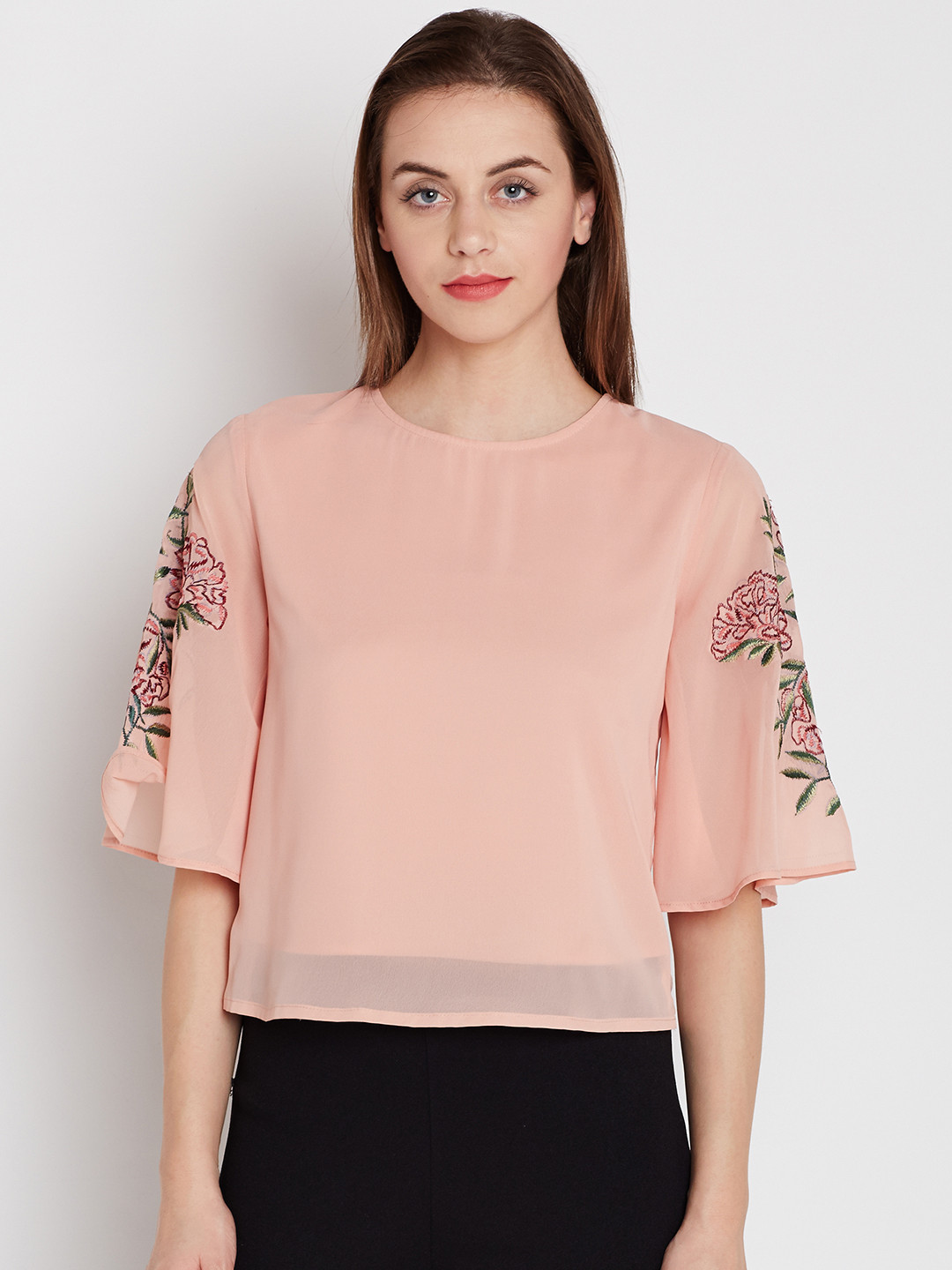 Buy FEMMELLA Women Pink Solid Top - Tops for Women 4128630 | Myntra