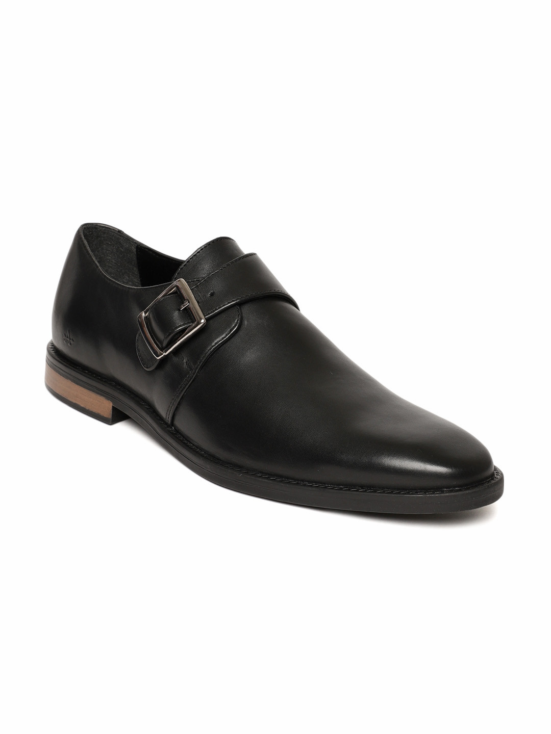 Buy Arrow Men Black Clint Leather Monk Shoes - Formal Shoes for Men ...