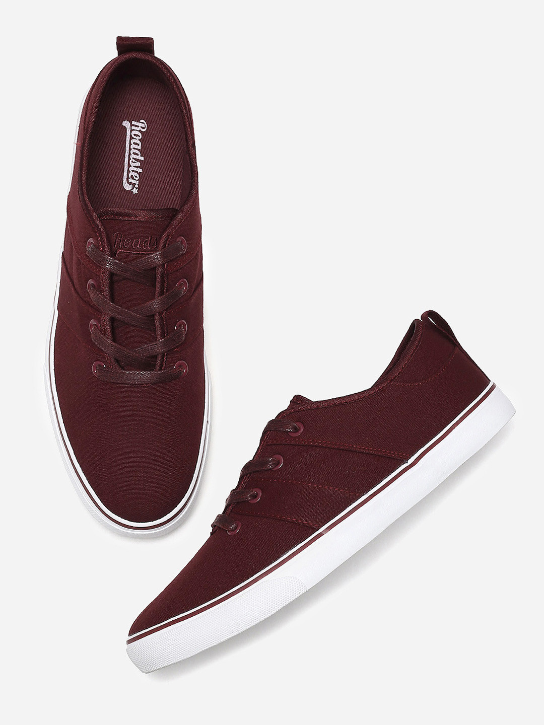 Buy Roadster Men Maroon Sneakers - Casual Shoes for Men 4286334 | Myntra
