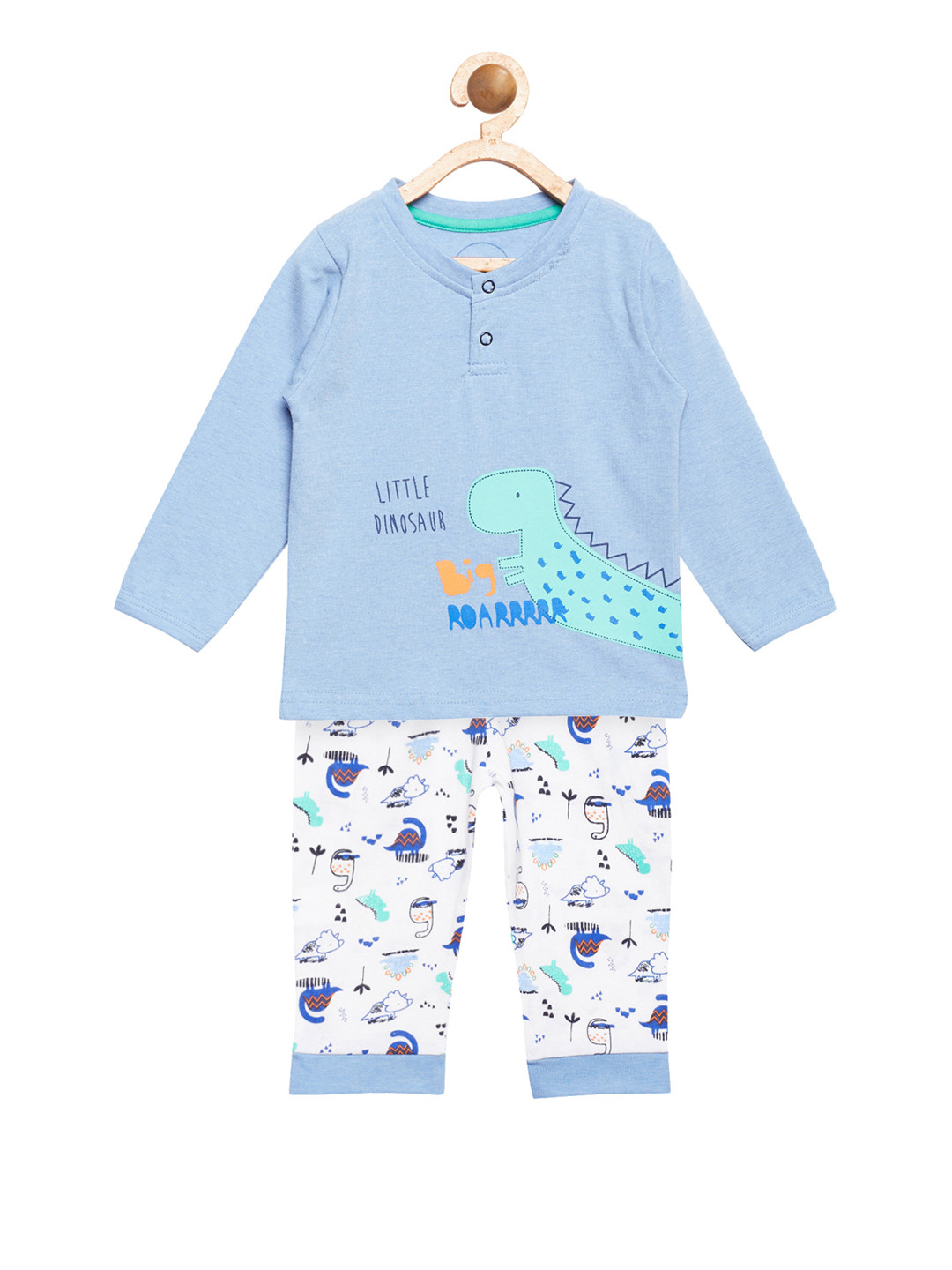 Buy Pepito Boys Blue & White Printed Top With Pyjamas - Clothing Set ...