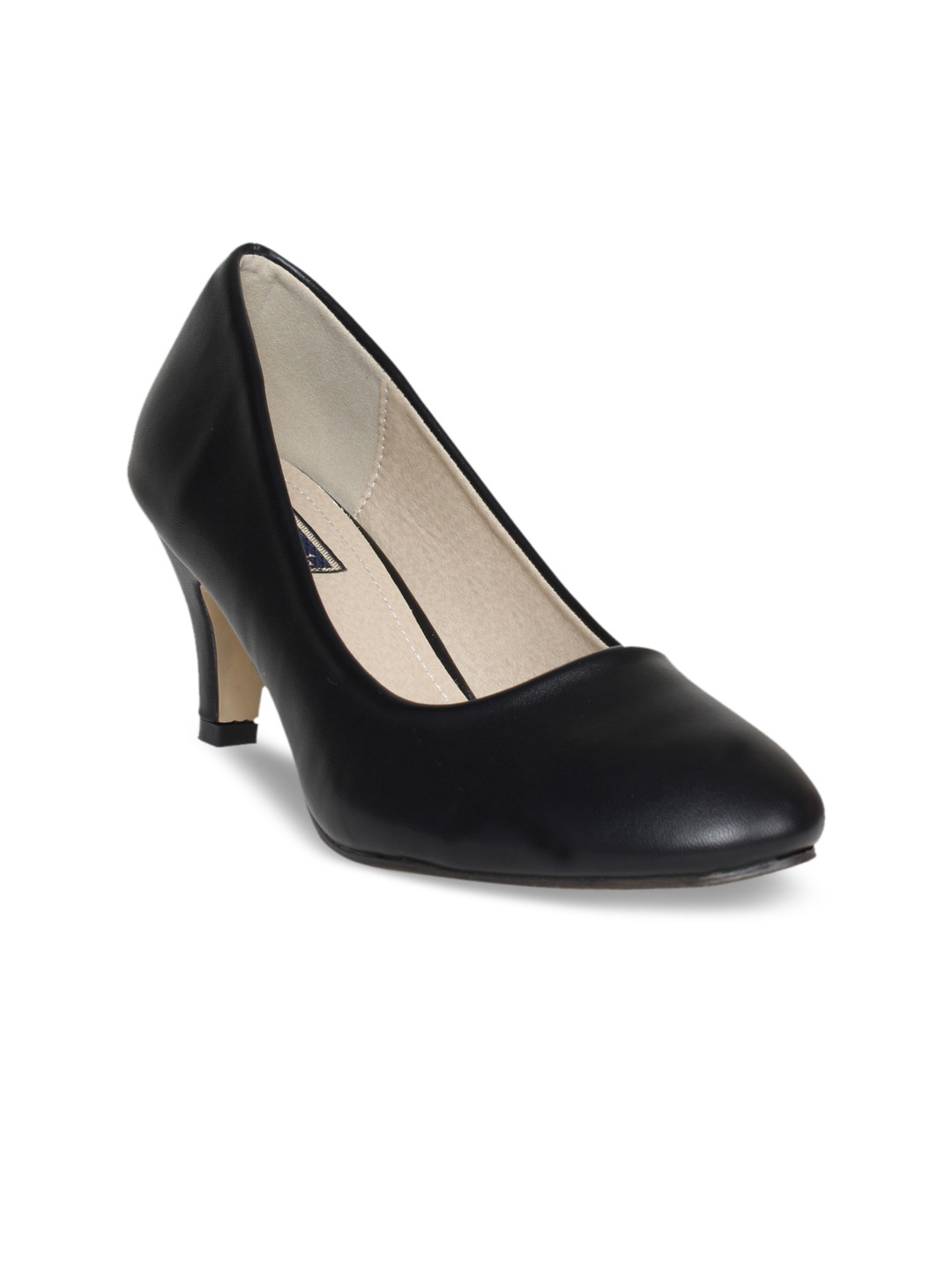 Buy Flat N Heels Women Black Solid Pumps - Heels for Women 4320778 | Myntra