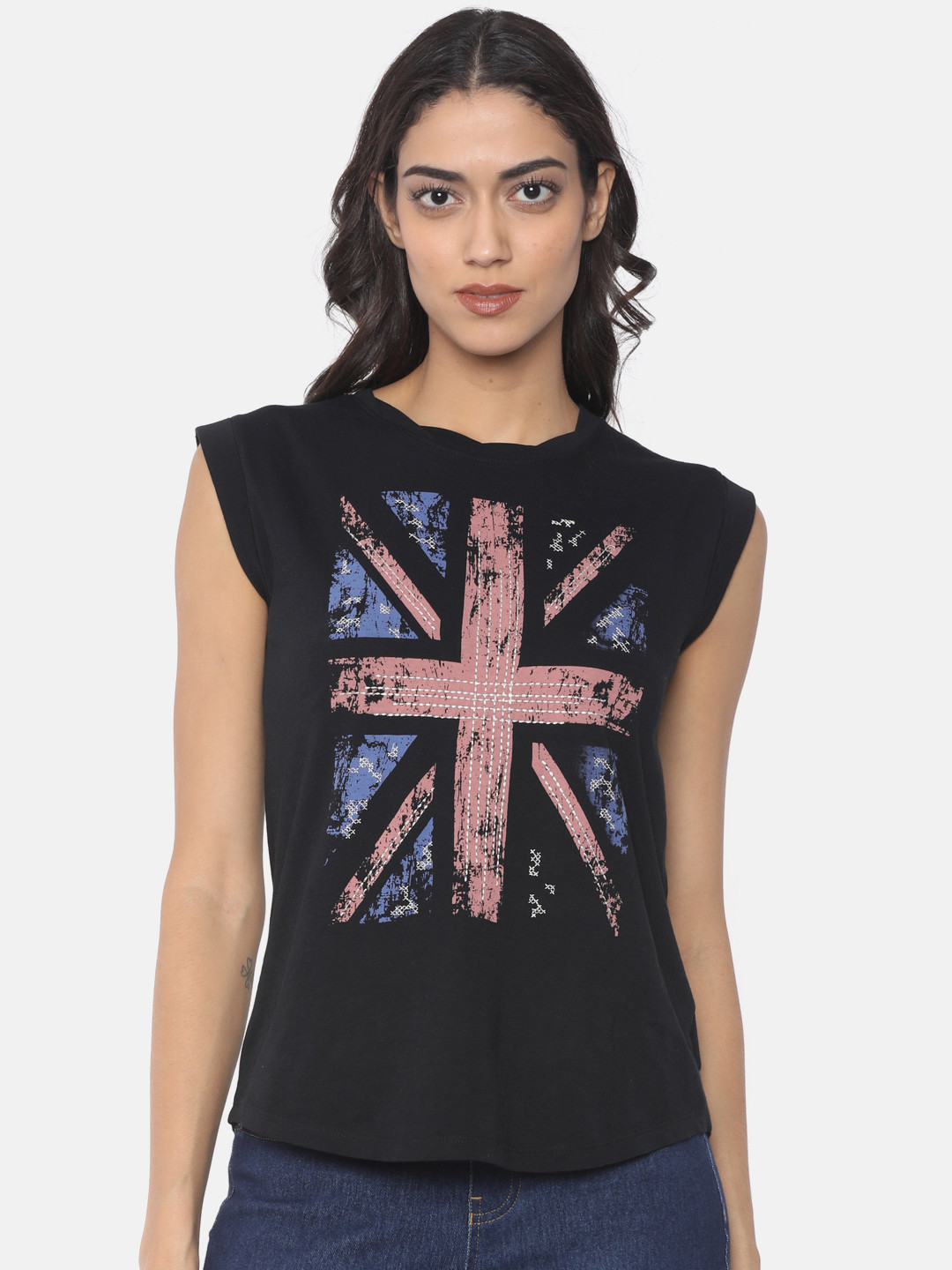 Buy Pepe Jeans Women Black Printed T Shirt - Tshirts for Women 4323707 ...