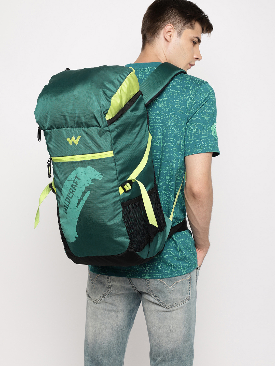 Buy Wildcraft Men Green Printed Rucksack - Rucksacks for Men 4323770 ...