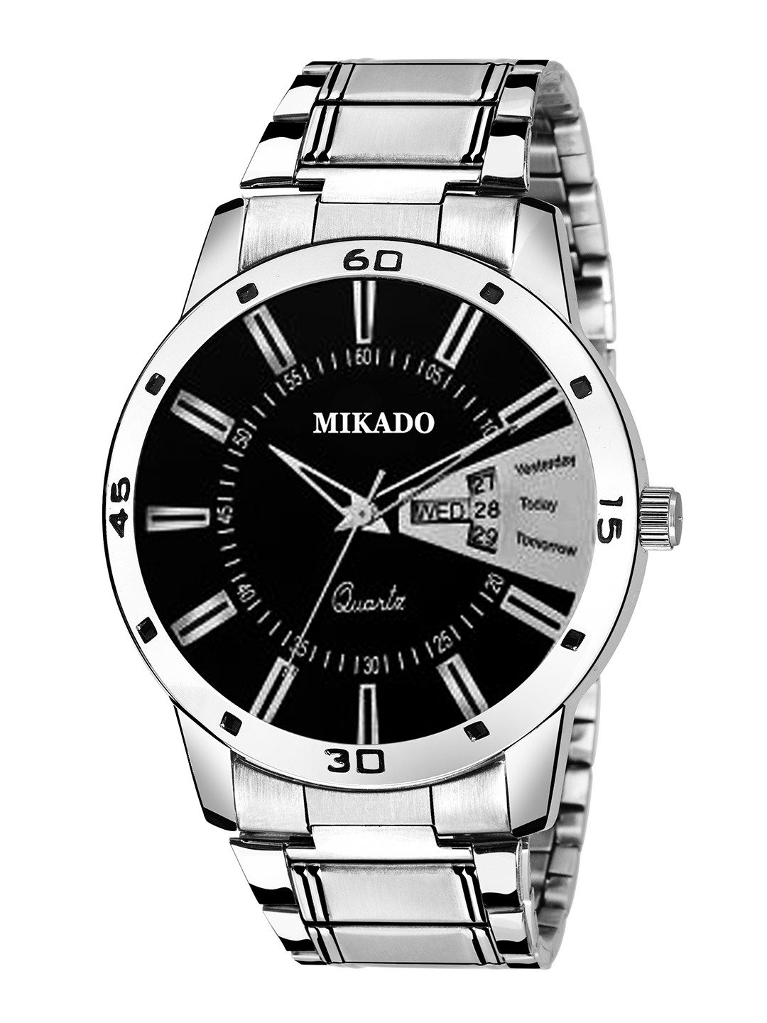 Buy Mikado Men Silver Toned & Black Analogue Watch 7058 - Watches for ...