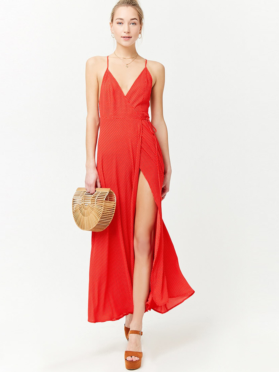Buy FOREVER 21 Women Red Printed Maxi Dress - Dresses for Women 4329662 ...