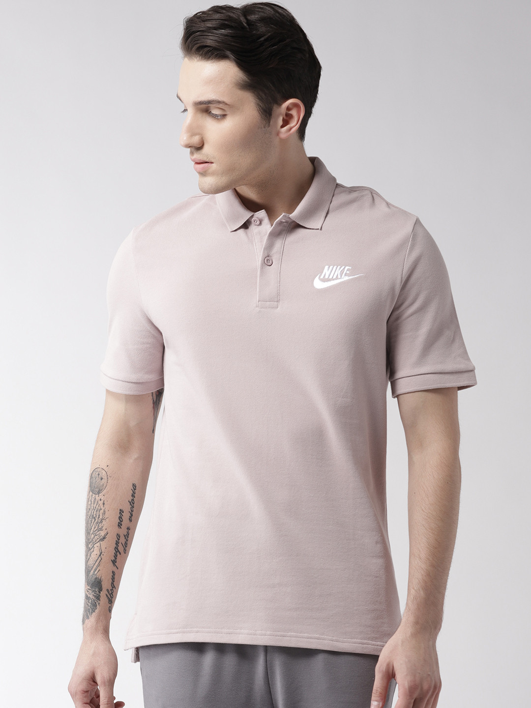 Buy Nike Men Mauve AS NSW Polo Matchup PQ Pure Cotton T Shirt - Tshirts ...