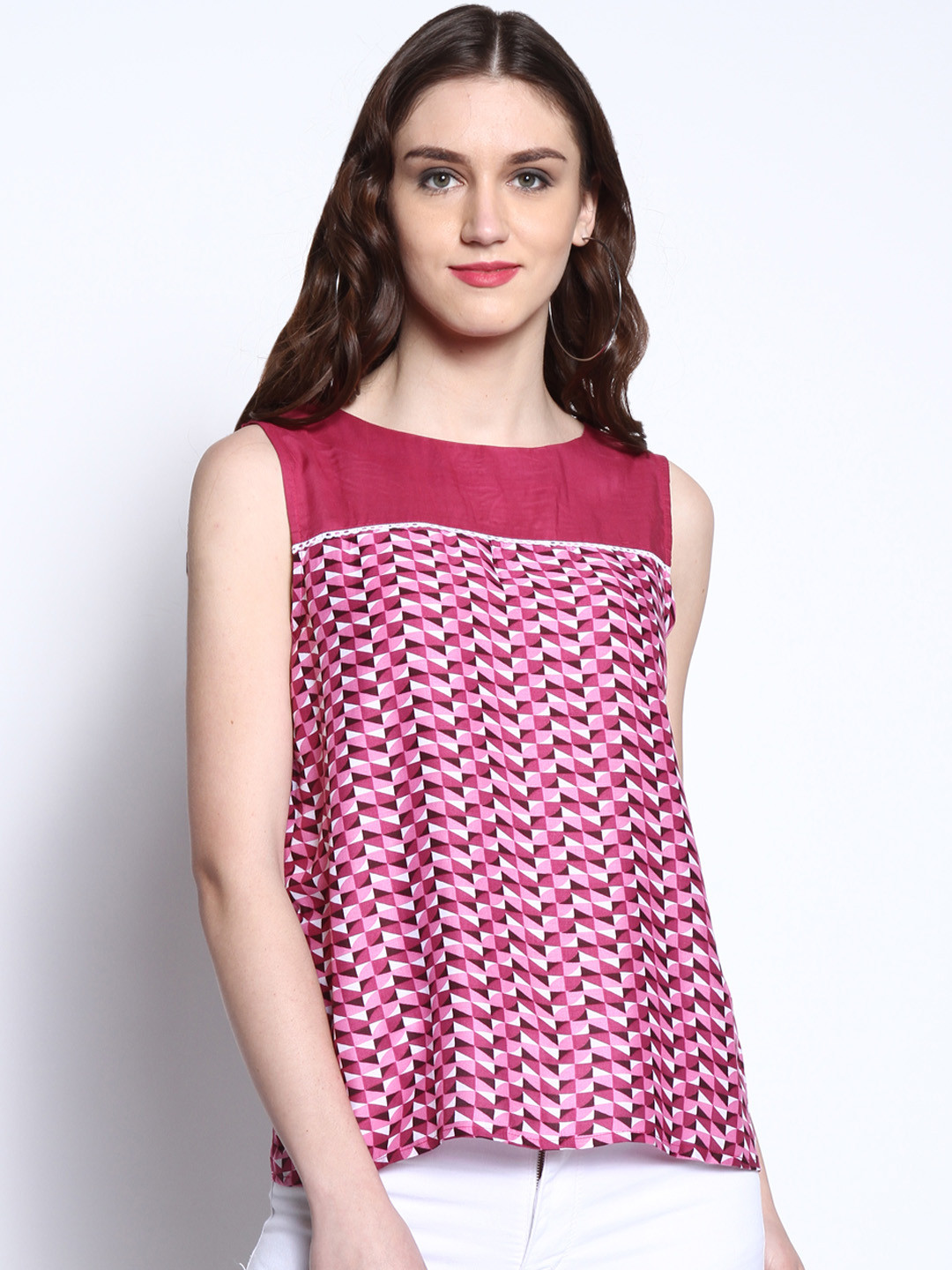 Buy RARE ROOTS Women Pink Printed Top - Tops for Women 4369833 | Myntra