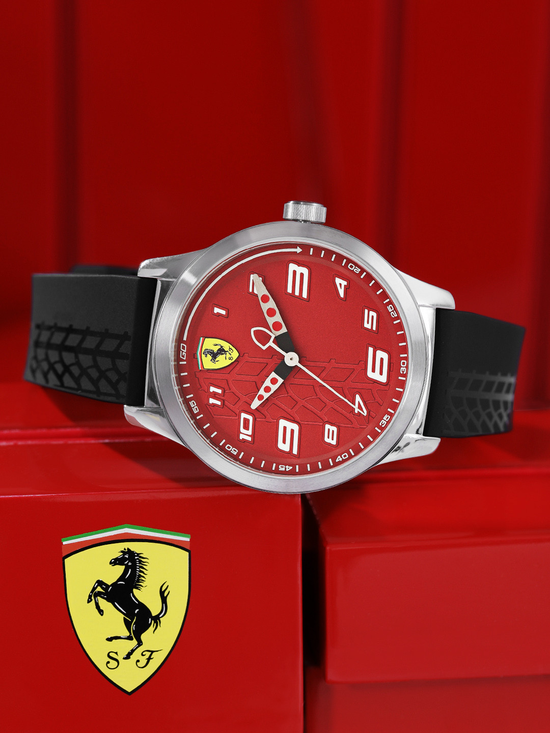 Buy SCUDERIA FERRARI Unisex Red Analogue Watch 0840021 - Watches for ...