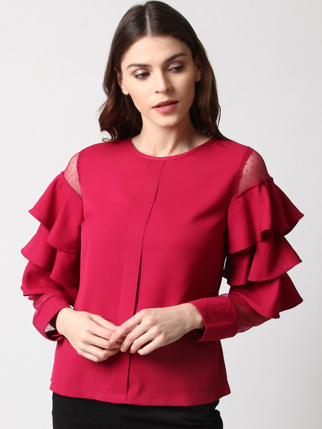 Buy RARE Women Magenta Solid Top - Tops for Women 4374521 | Myntra