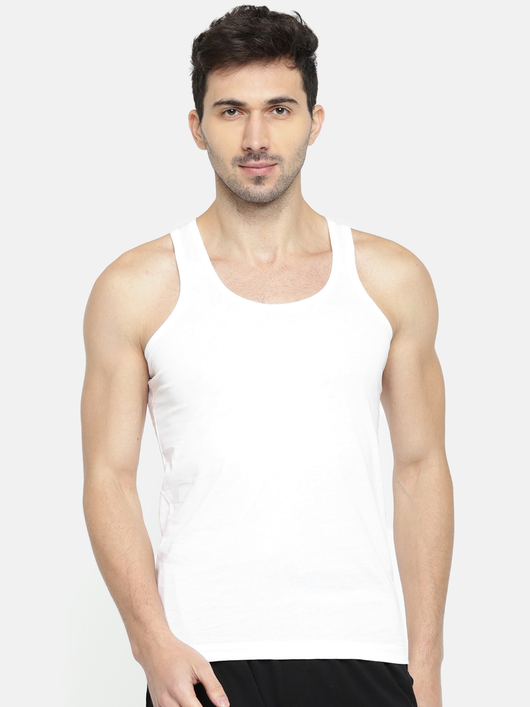 Buy Park Avenue Men White Round Neck Innerwear Vest Pzvr00021 Innerwear Vests For Men 4374891