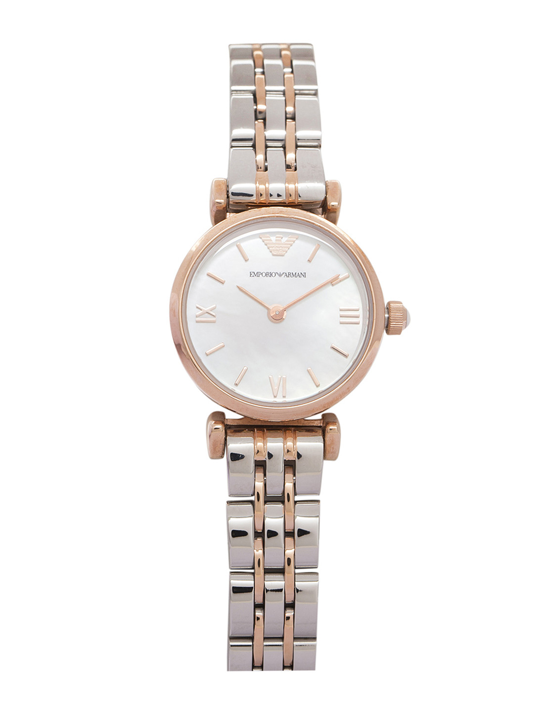 Buy Emporio Armani Women Rose Gold & Silver Toned Analogue Watch ...