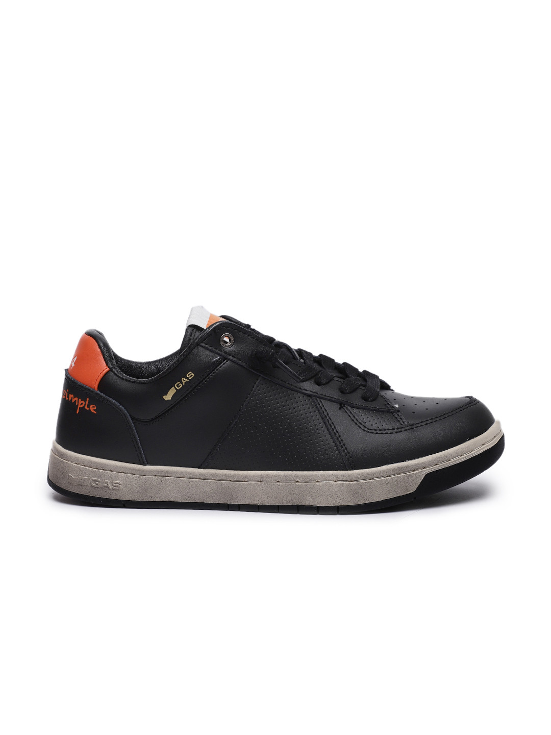 Buy GAS Men Black Team Leather Sneakers - Casual Shoes for Men 4376381 ...