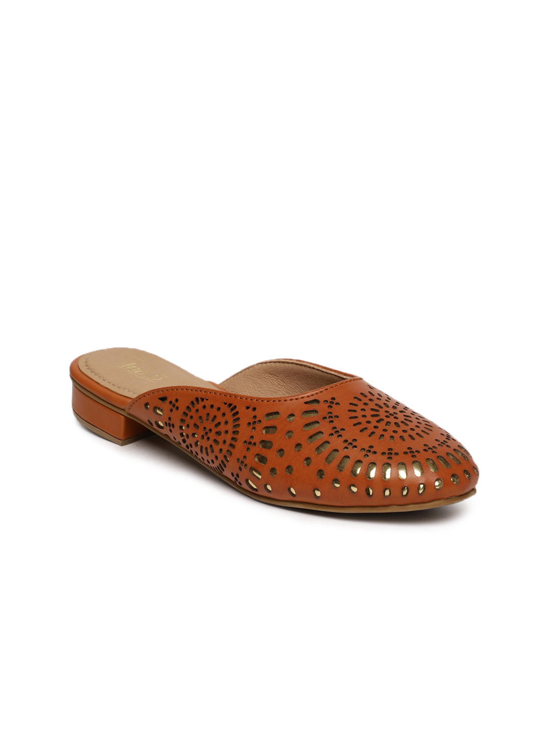 Buy Inc 5 Women Tan Solid Synthetic Mules - Flats for Women 4377190 ...