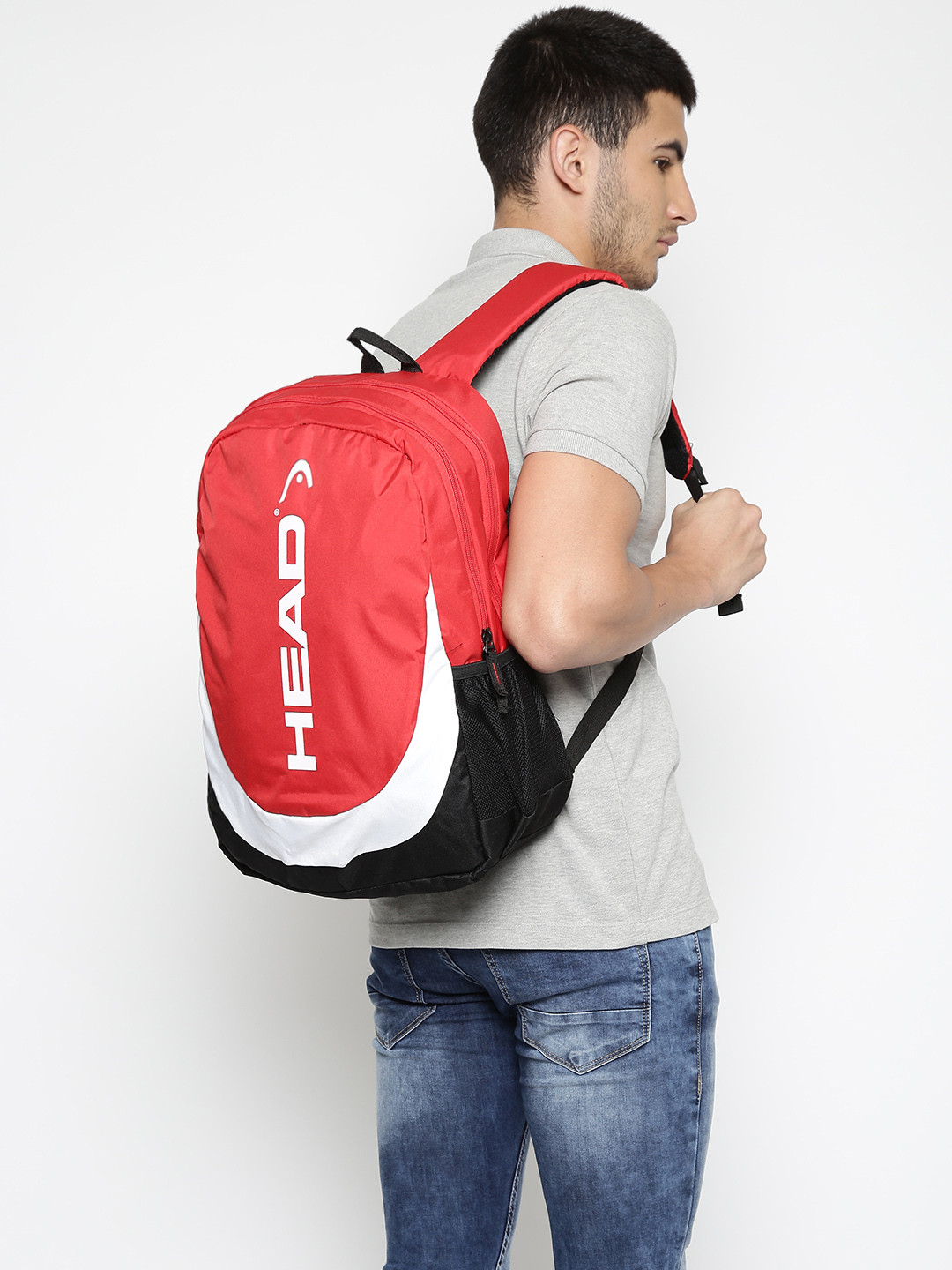 Buy Head Unisex Red Brand Logo Grip Backpack - Backpacks for Unisex ...