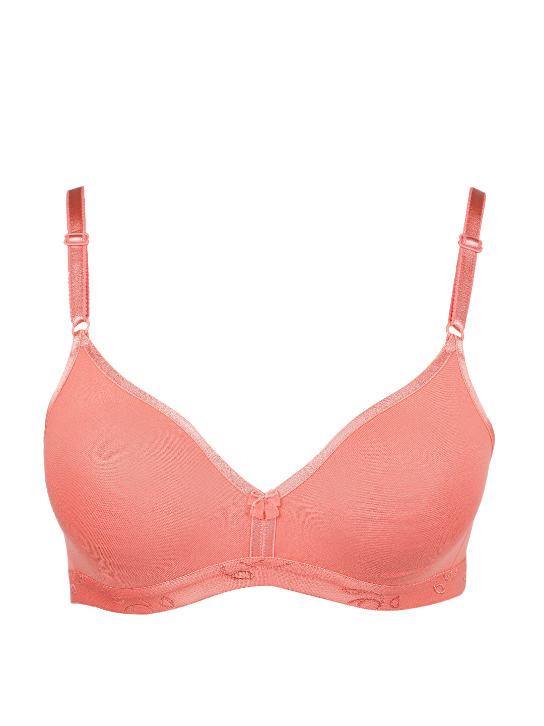 Buy Jockey Pink Solid Non Wired Non Padded Semi Coverage Beginners Bra ...