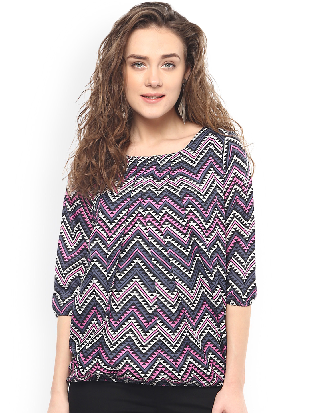 Buy Mayra Women Multicoloured Printed Top - Tops for Women 4441319 | Myntra