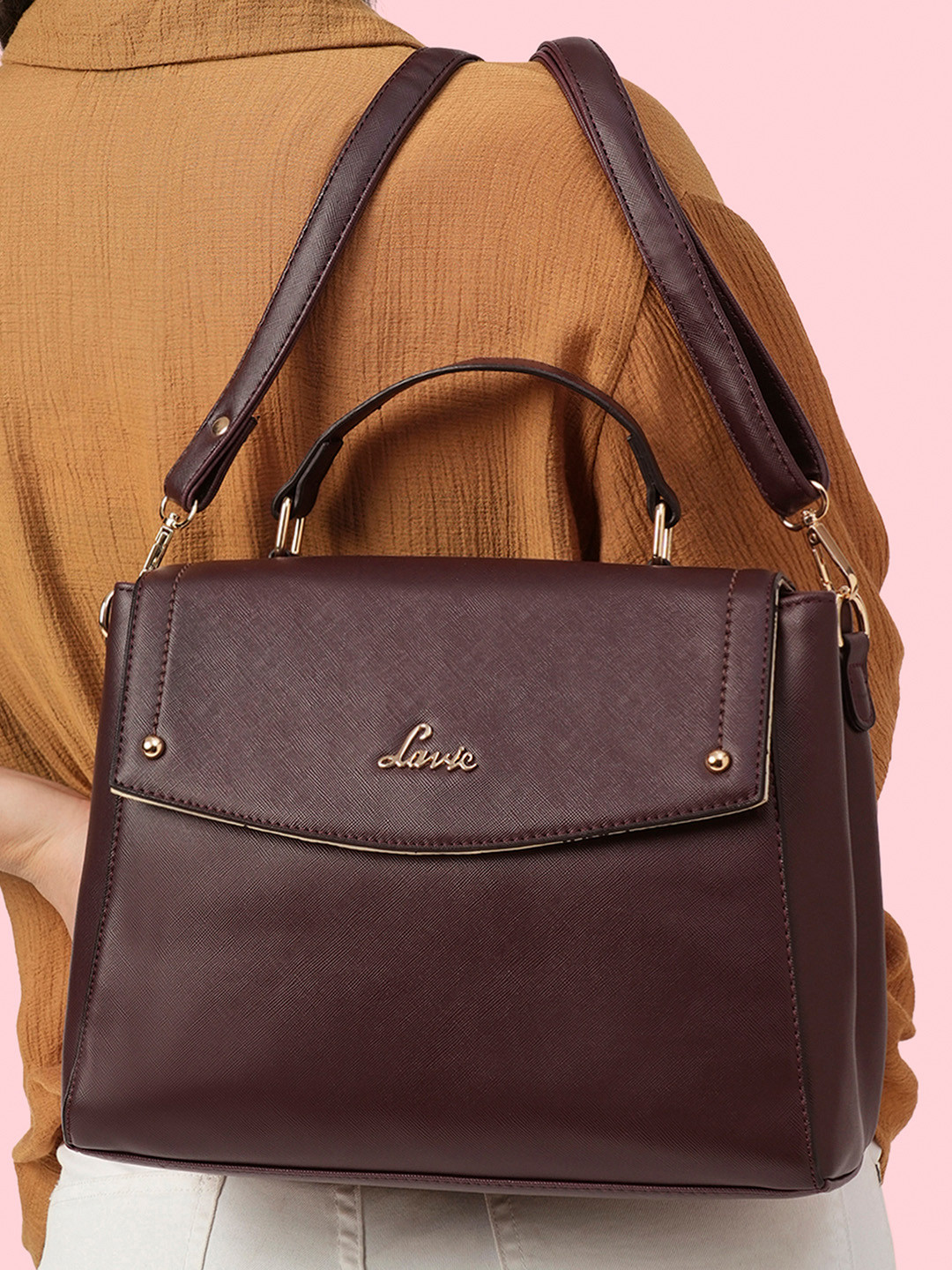 Buy Lavie Structured Satchel - Handbags for Women 4443998 | Myntra