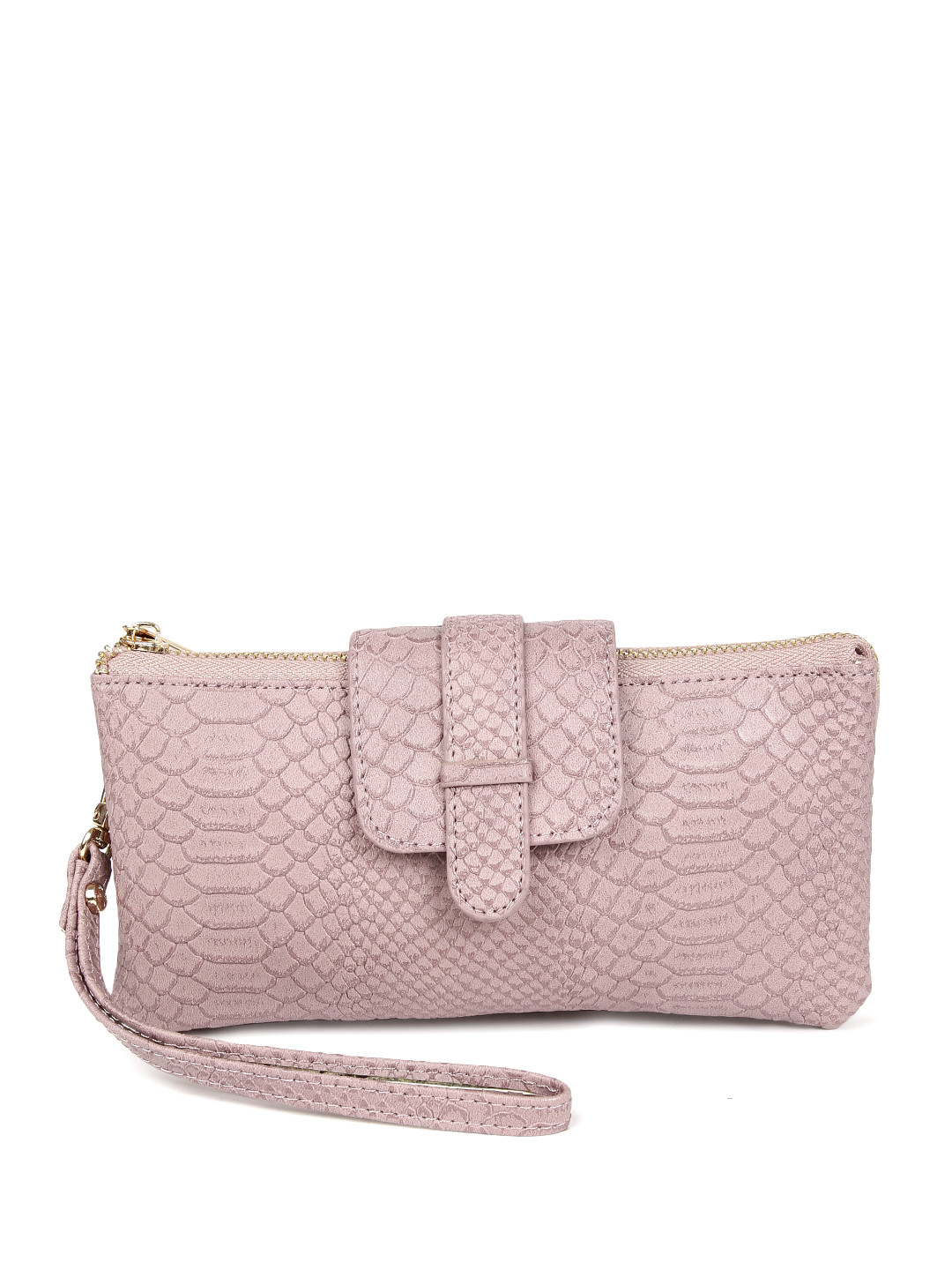 Buy U.S. Polo Assn. Women Women Purple Textured Zip Around Wallet ...