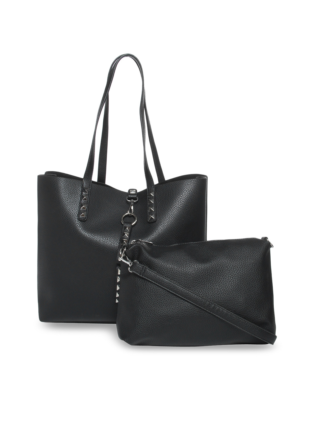 Buy Kazo Black Solid Tote Bag - Handbags for Women 4447882 | Myntra
