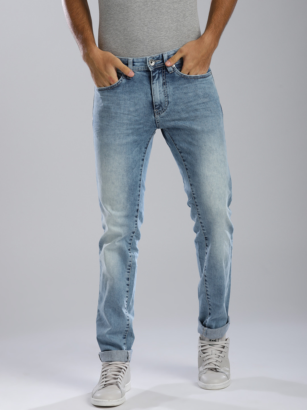 Buy GAS Men Blue Slim Fit Mid Rise Clean Look Stretchable Jeans - Jeans ...