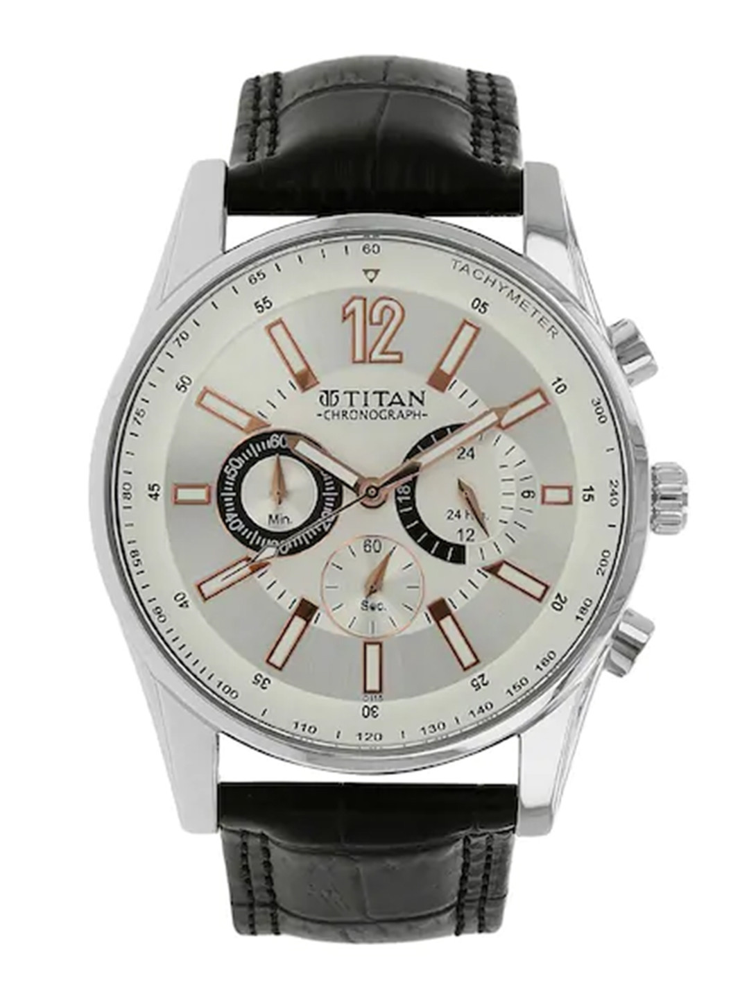 Buy Titan Men Silver Toned Chronograph Watch NK9322SL01 - Watches for ...
