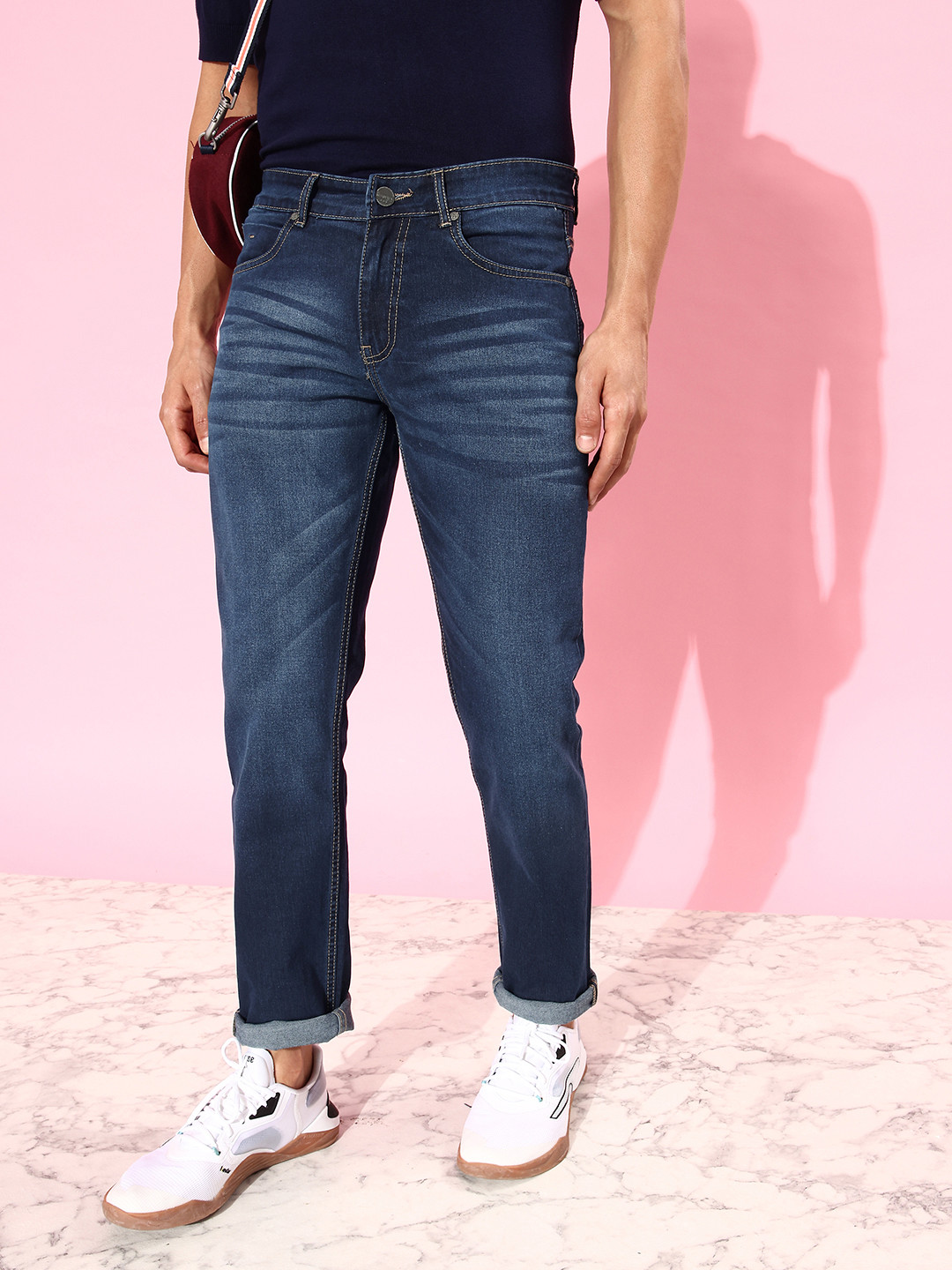 Buy Roadster Fast And Furious Men Blue Slim Fit Light Fade Mid Rise ...