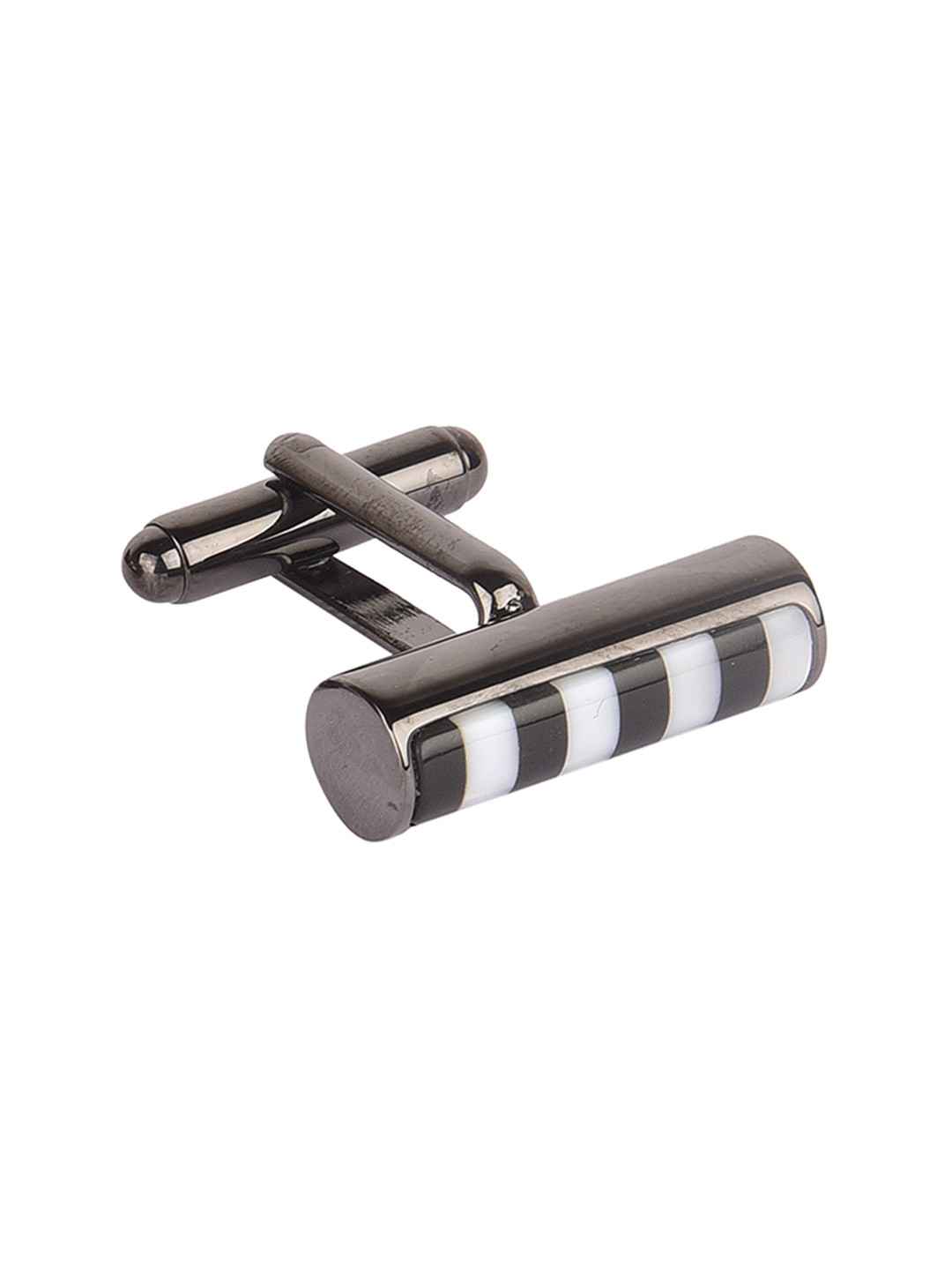 Buy JEWEL JUNCTION Silver Toned Geometric Cufflinks - Cufflinks for Men ...