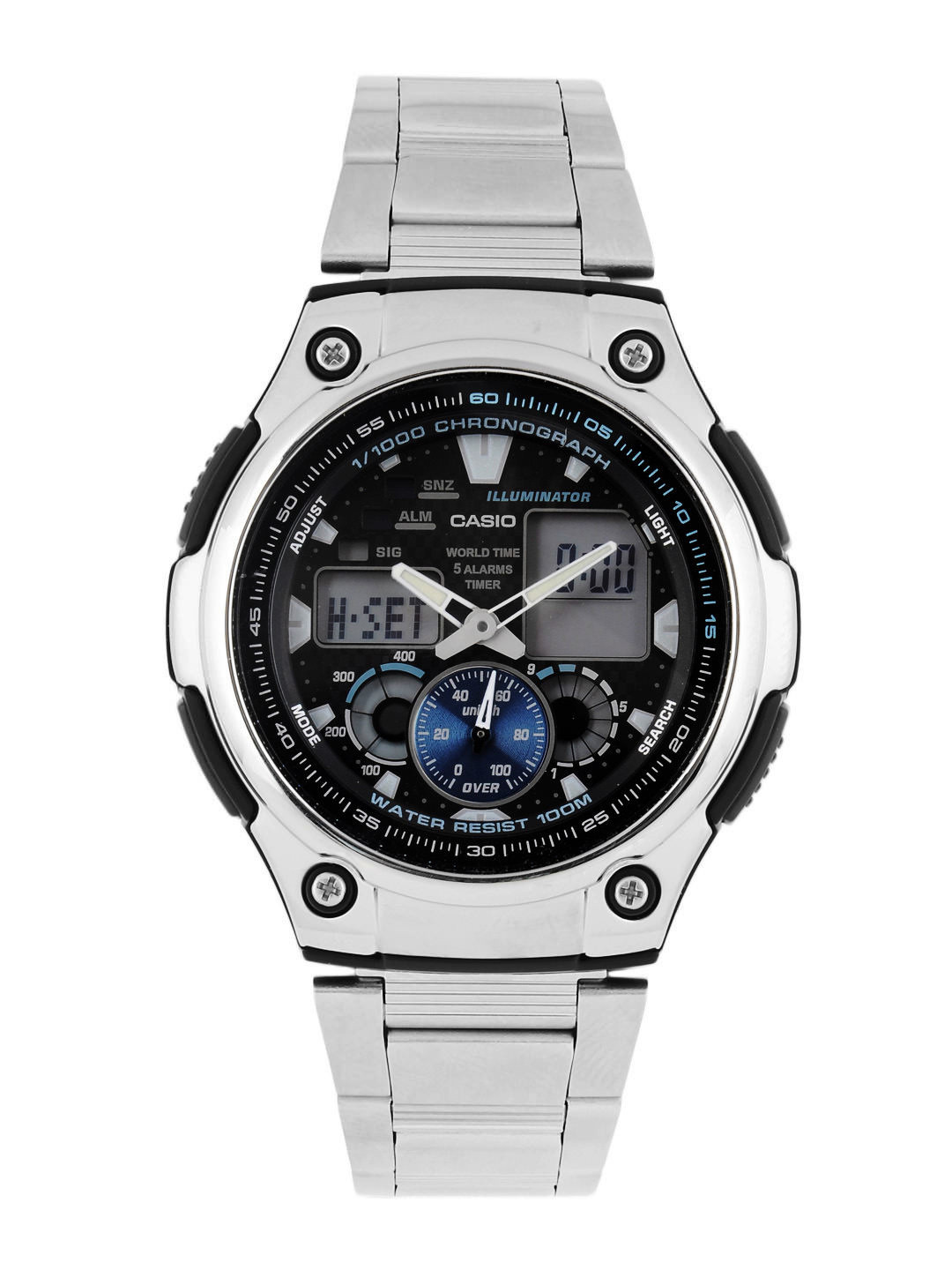 Buy Casio Youth Combination Men Black Analogue And Digital Watch AD160 ...