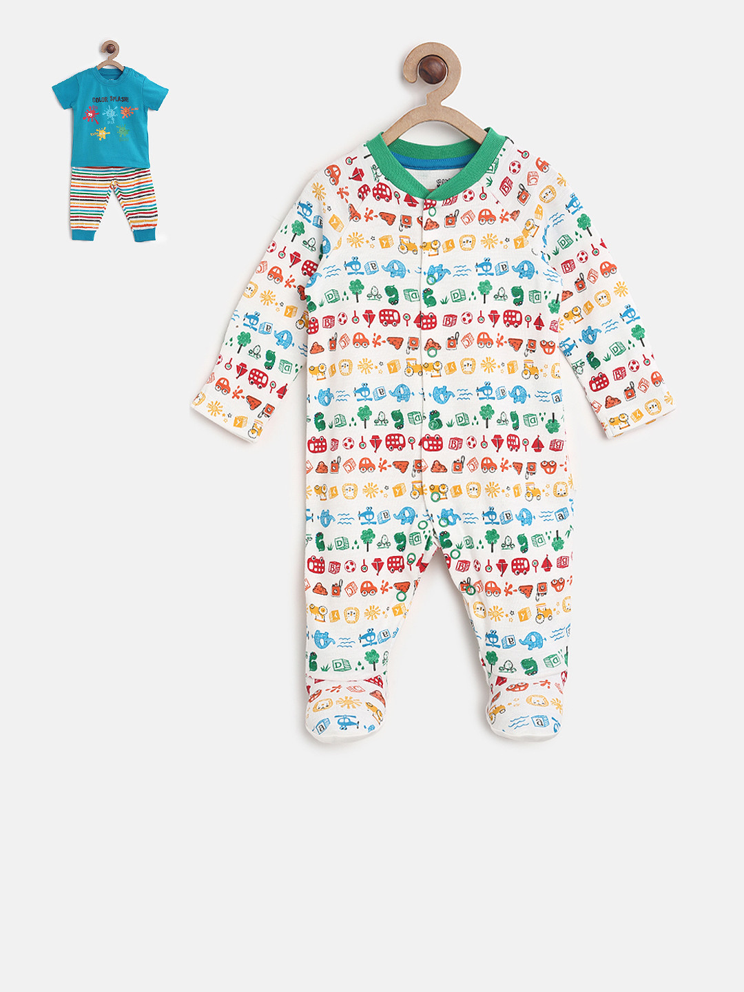 Buy MINI KLUB Kids Boys Pack Of 2 Co Ords Set - Clothing Set for Boys ...