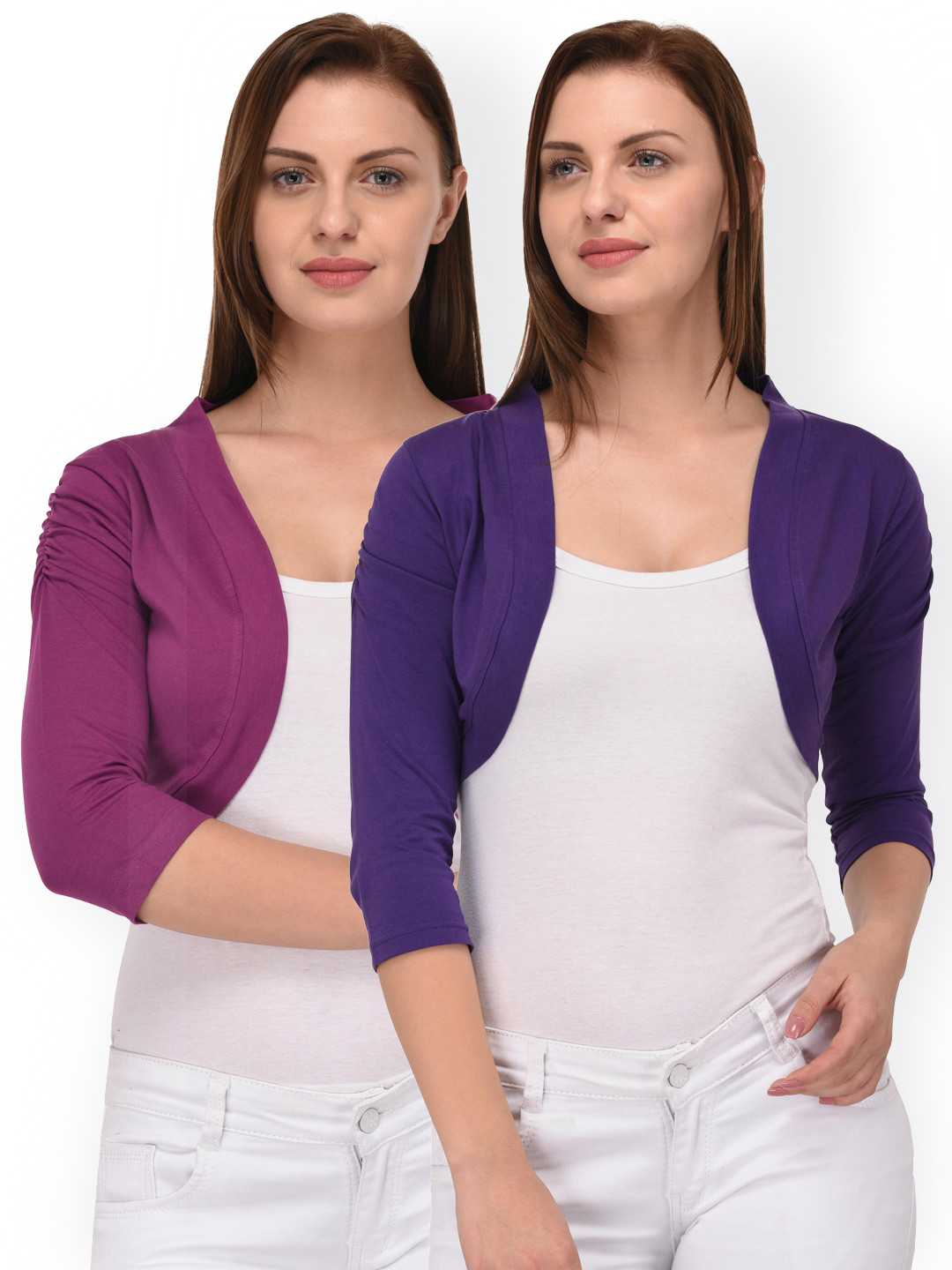 Buy Espresso Women Pack Of 2 Shrugs - Shrug for Women 4629154 | Myntra