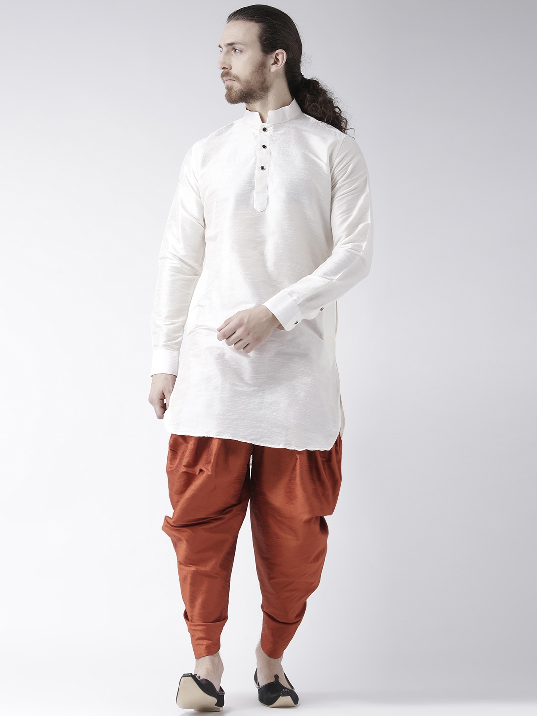 Buy DEYANN Men Off White & Orange Solid Kurta With Patiala - Kurta Sets ... Buy DEYANN Men Off White & Orange Solid Kurta With Patiala - Kurta Sets ...