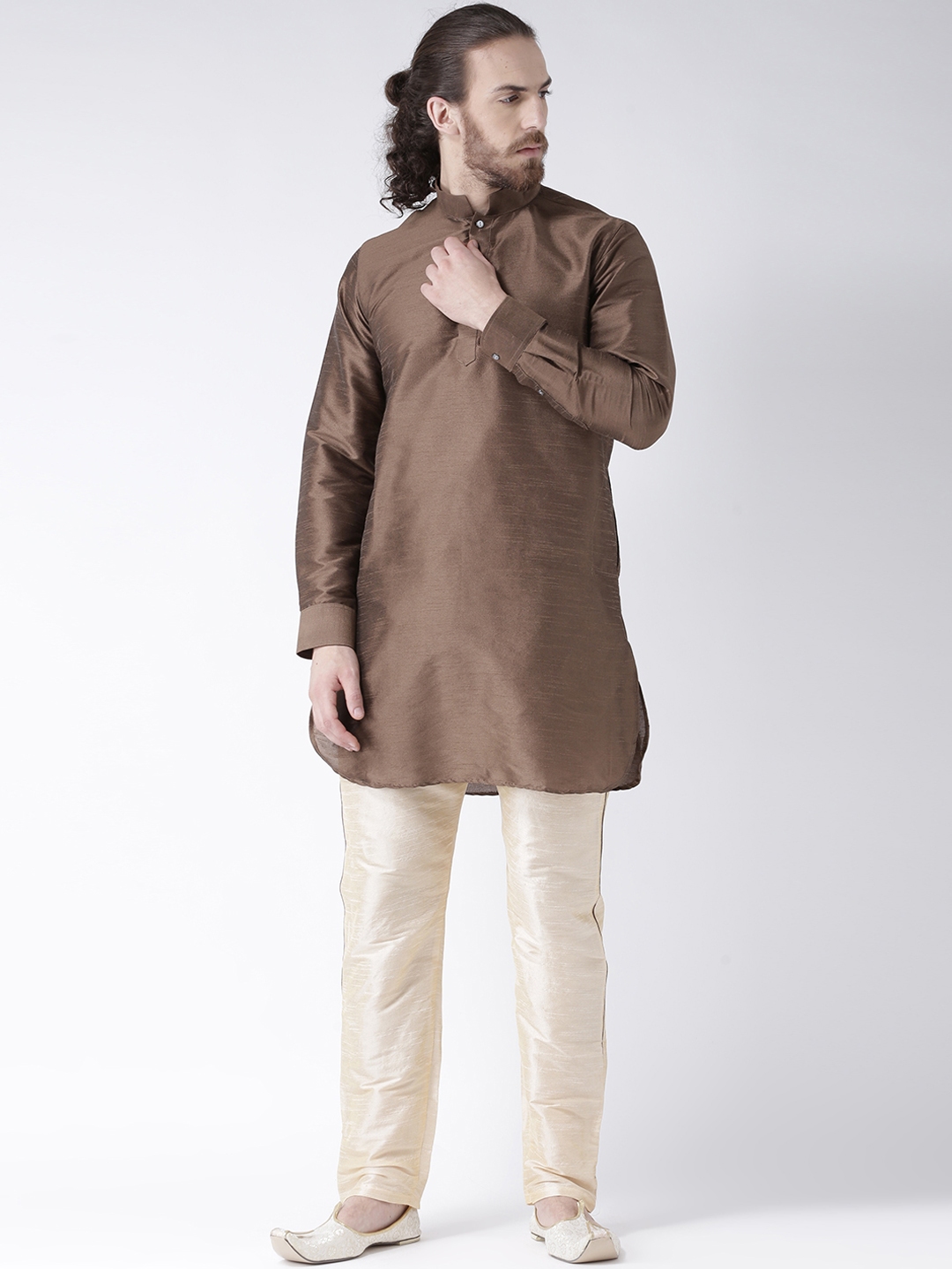 Buy DEYANN Men Brown & Cream Coloured Solid Kurta With Pyjamas - Kurta ... Buy DEYANN Men Brown & Cream Coloured Solid Kurta With Pyjamas - Kurta ...