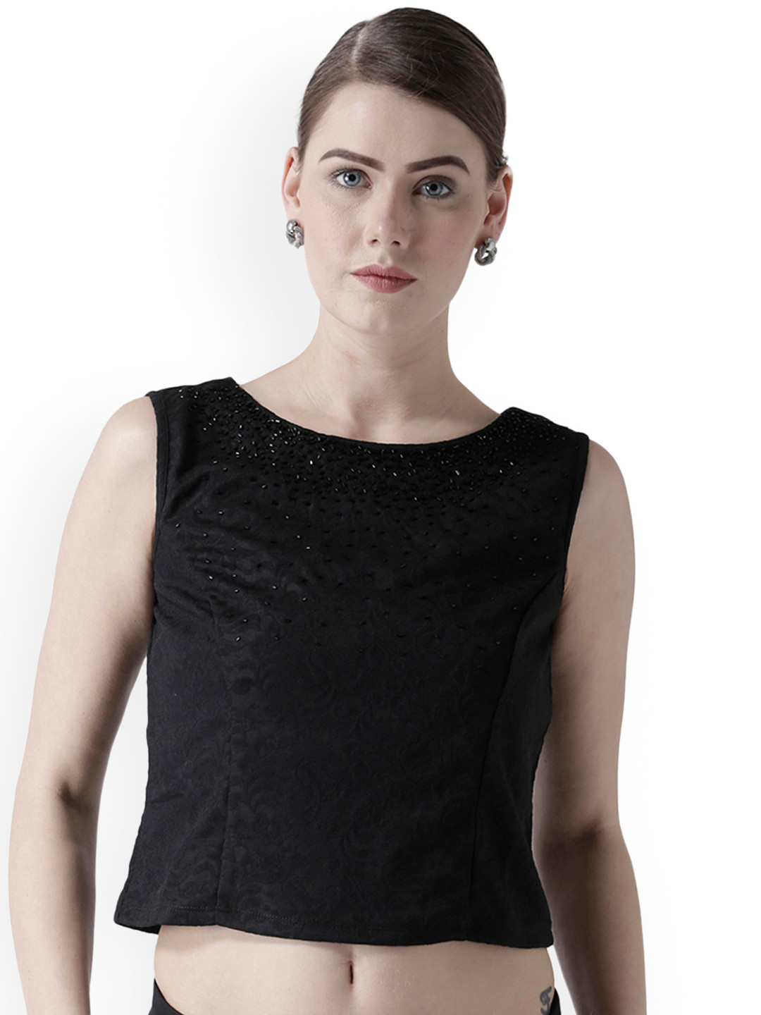 Buy 109F Women Black Self Design Top - Tops for Women 4948832 | Myntra