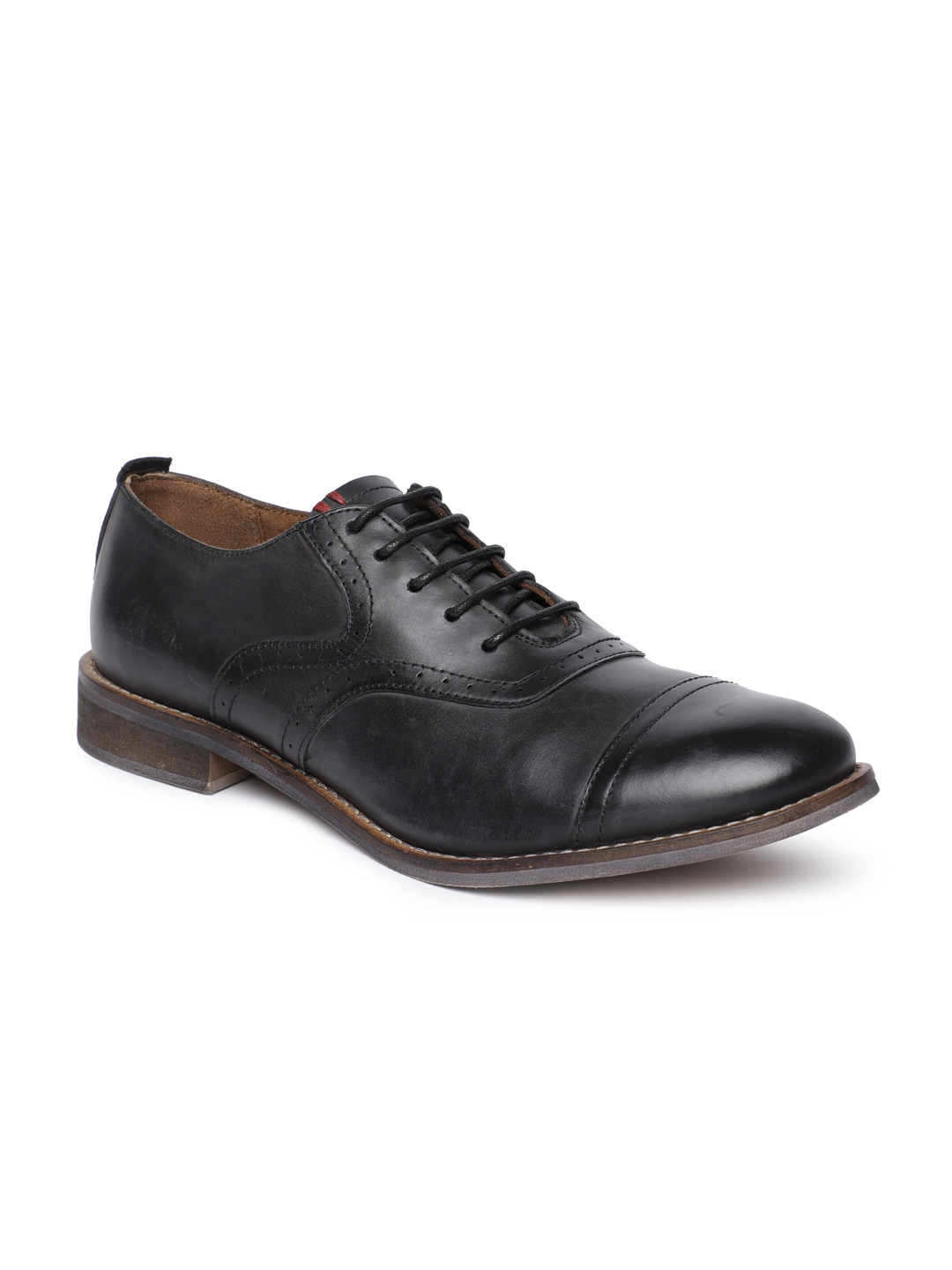 Buy Levis Men Black Formal Leather Derbys - Formal Shoes for Men 498066 ...