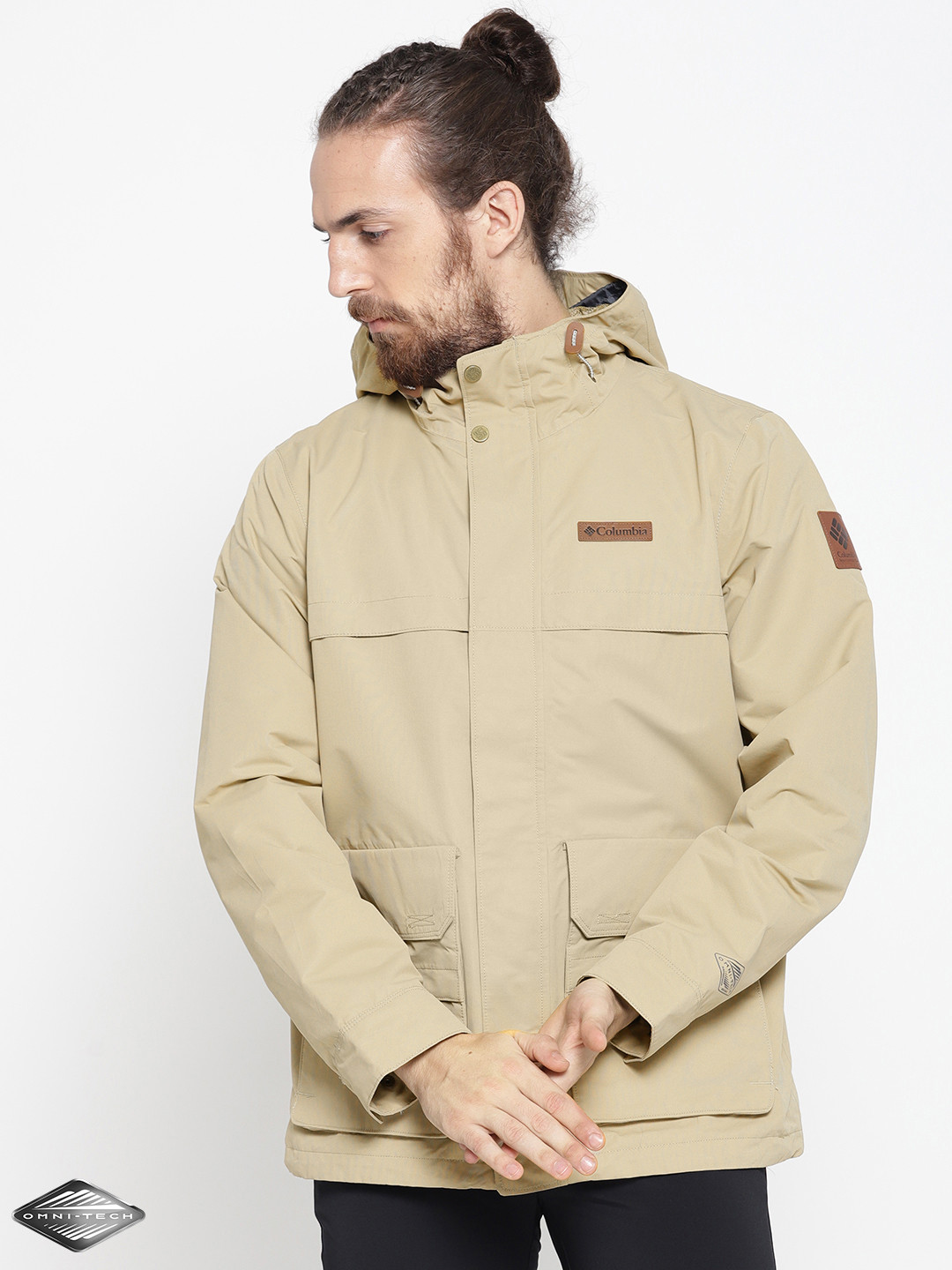 Buy Columbia Beige South Canyon Interchange Shell Rain Jacket - Rain ...