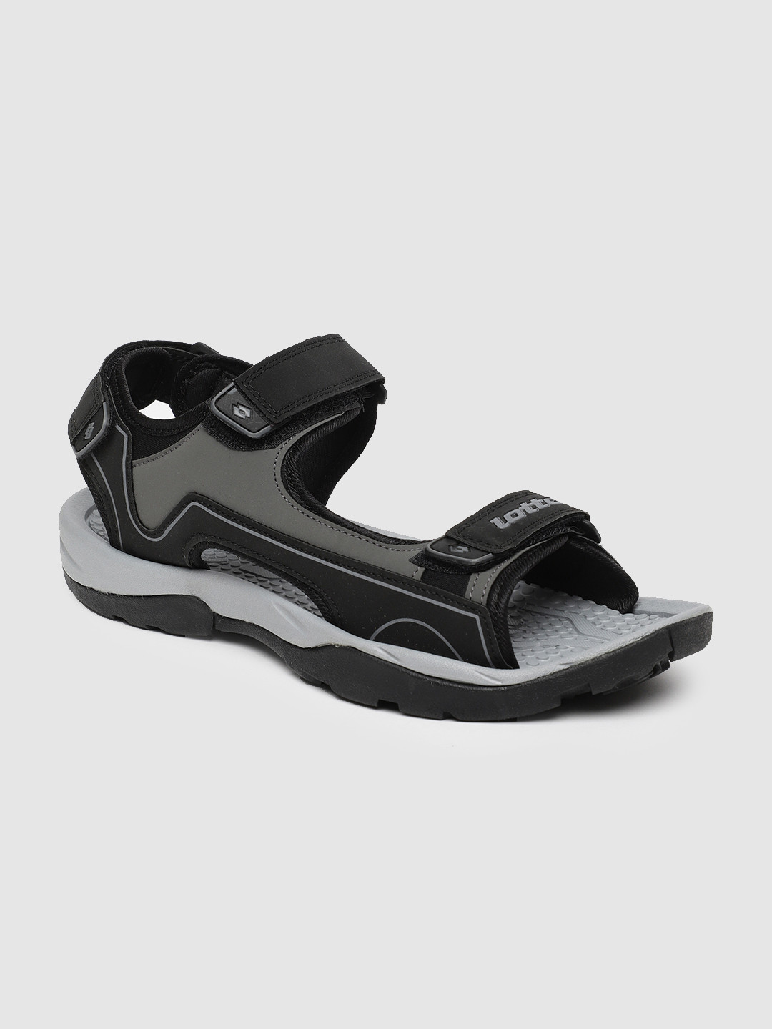 Buy Lotto Men Black MARIELLA Sandals - Sandals for Men 5268206 | Myntra