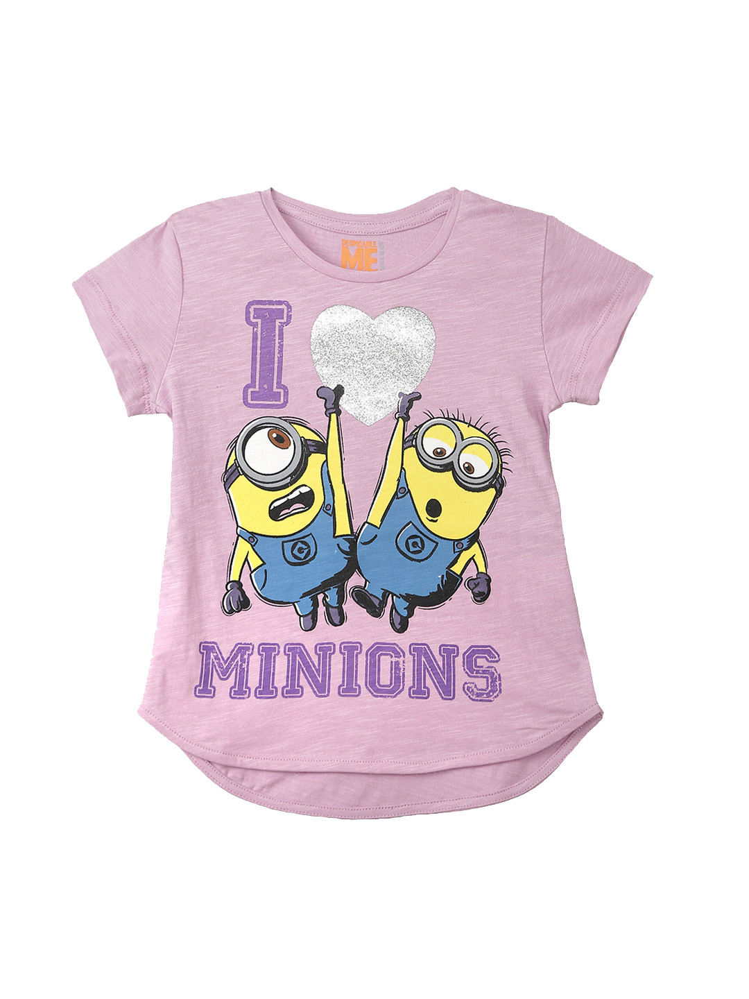 Buy Minions Featured Purple Tshirt For Girls - Tshirts for Girls ...