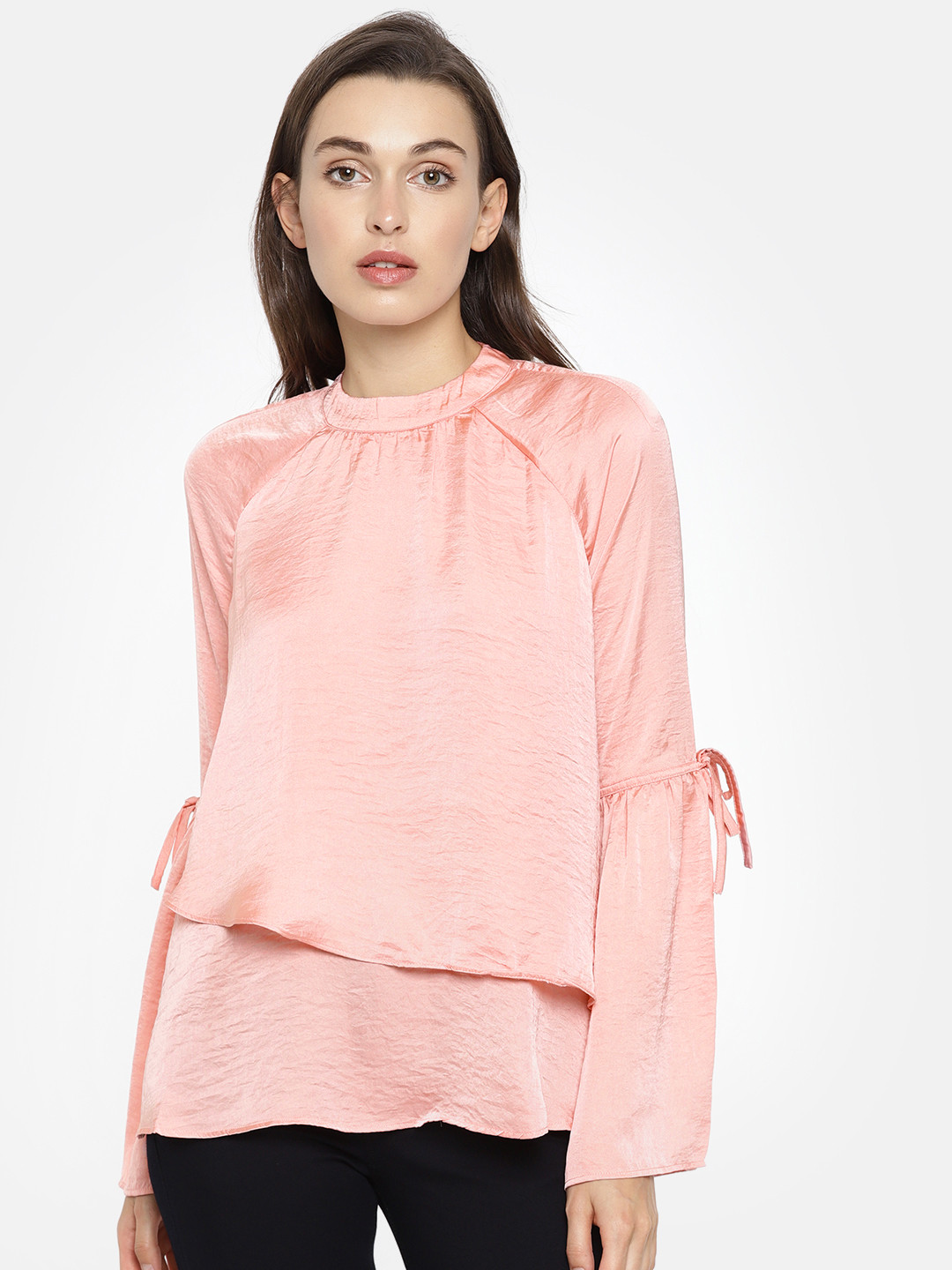 Buy Vero Moda Women Pink Solid Layered Top - Tops for Women 5418810 ...
